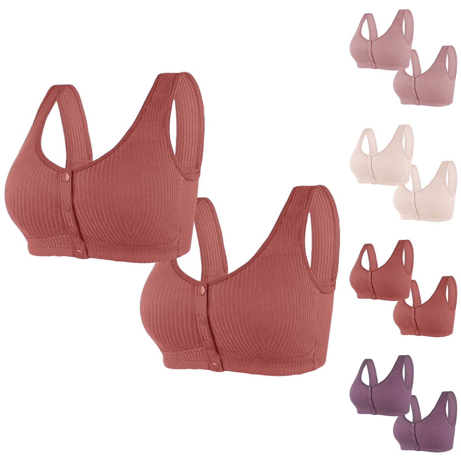 Sentmoon 2 Pieces Wireless Bras for Women Oversize Comfortable Support ...