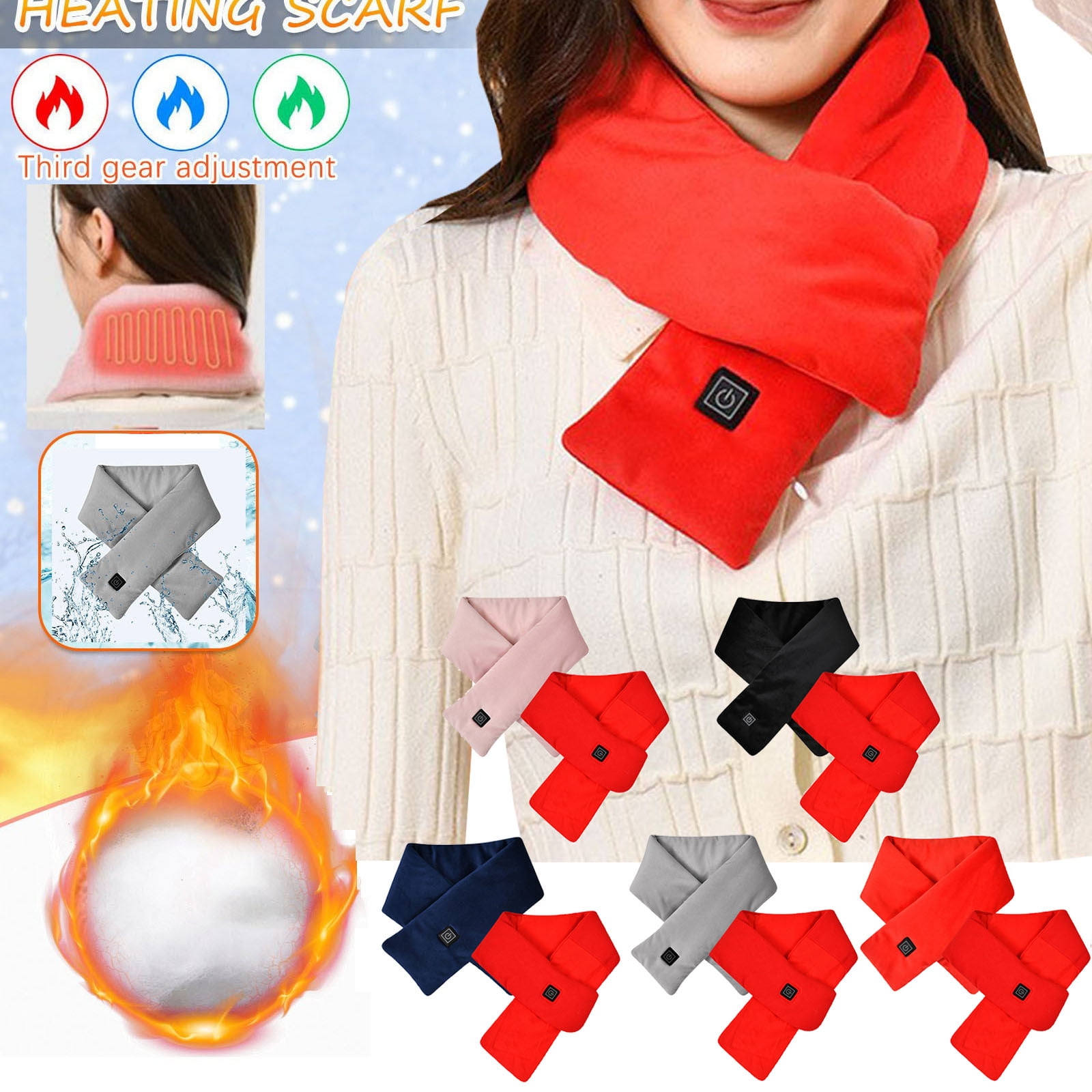 Sentmoon 2PCS Warm Scarf Solid Color Party and Evening Shawl Wraps for ...