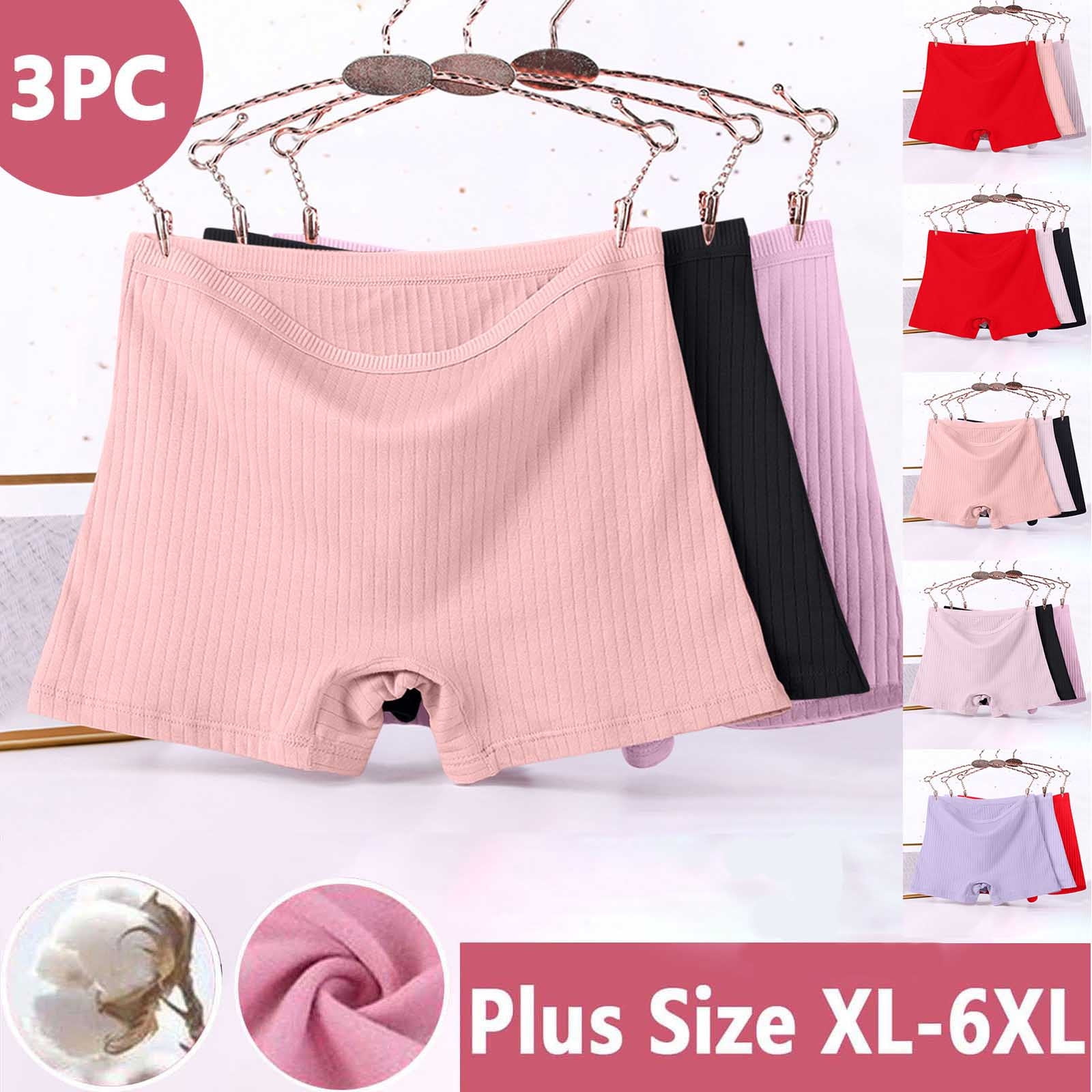 Sentmoon 3 PCS Bikini Plus Size No Show Panties for Women No Pinching ...