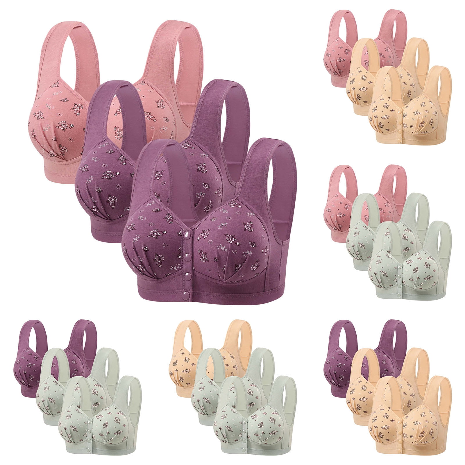 Sentmoon 3 Pieces Womens Sports Bras Sleep Bras Push up No Underwires ...