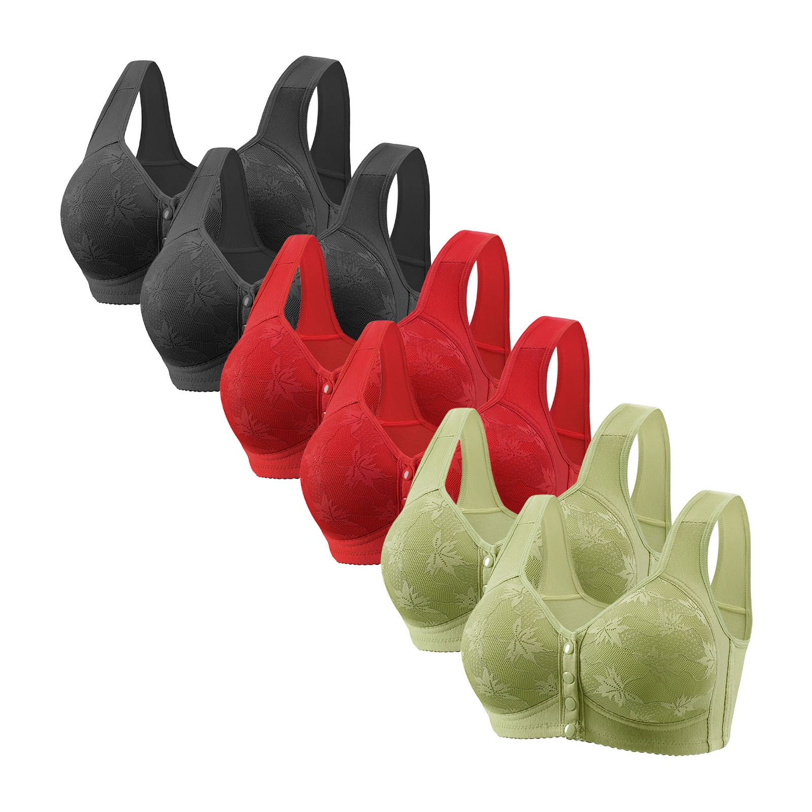 Sentmoon 6 Piece Push up Bras for Women No Underwire Lift Nursing Bras ...