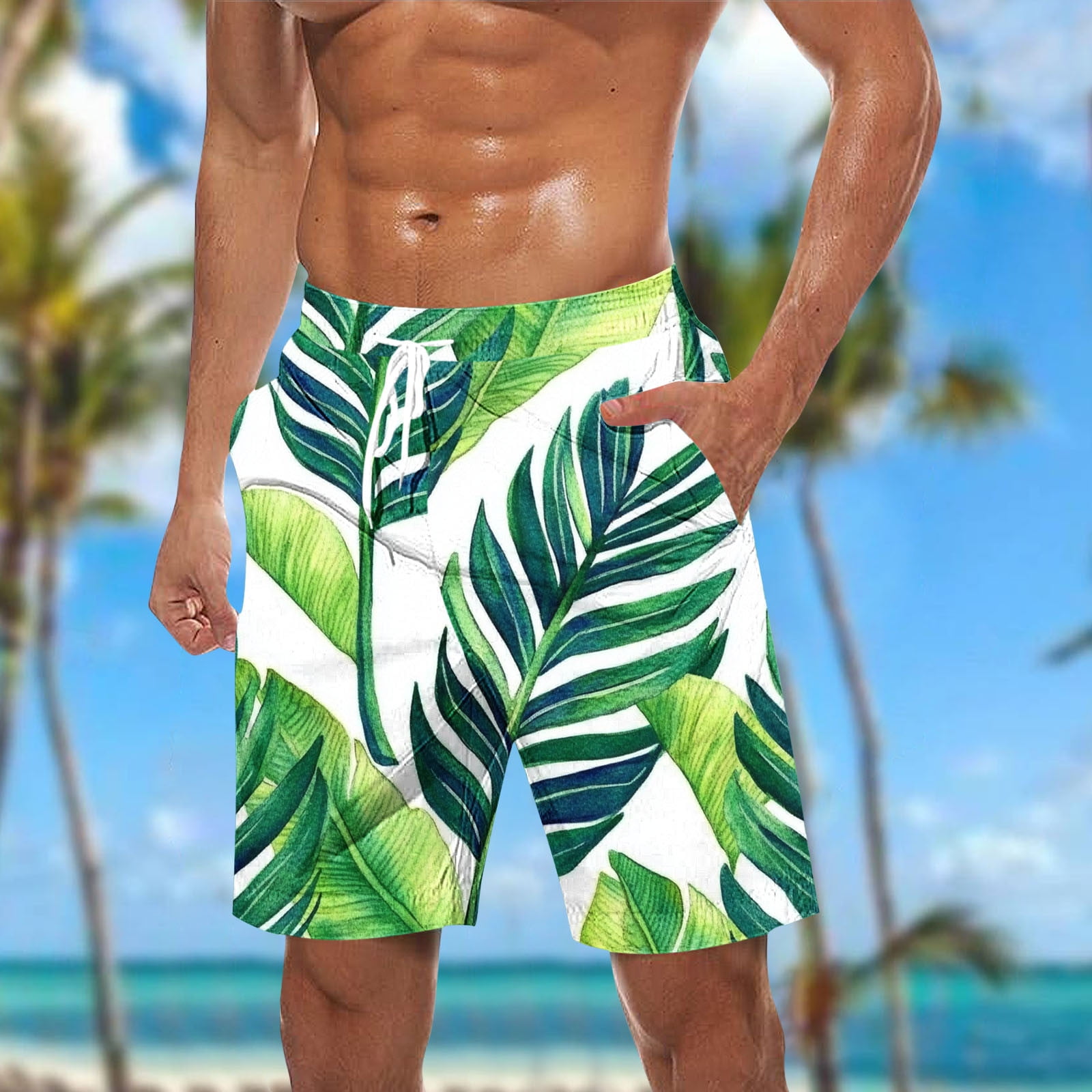 Sentmoon Athletic Shorts for Men Elastic High Waist Straight 2025 ...