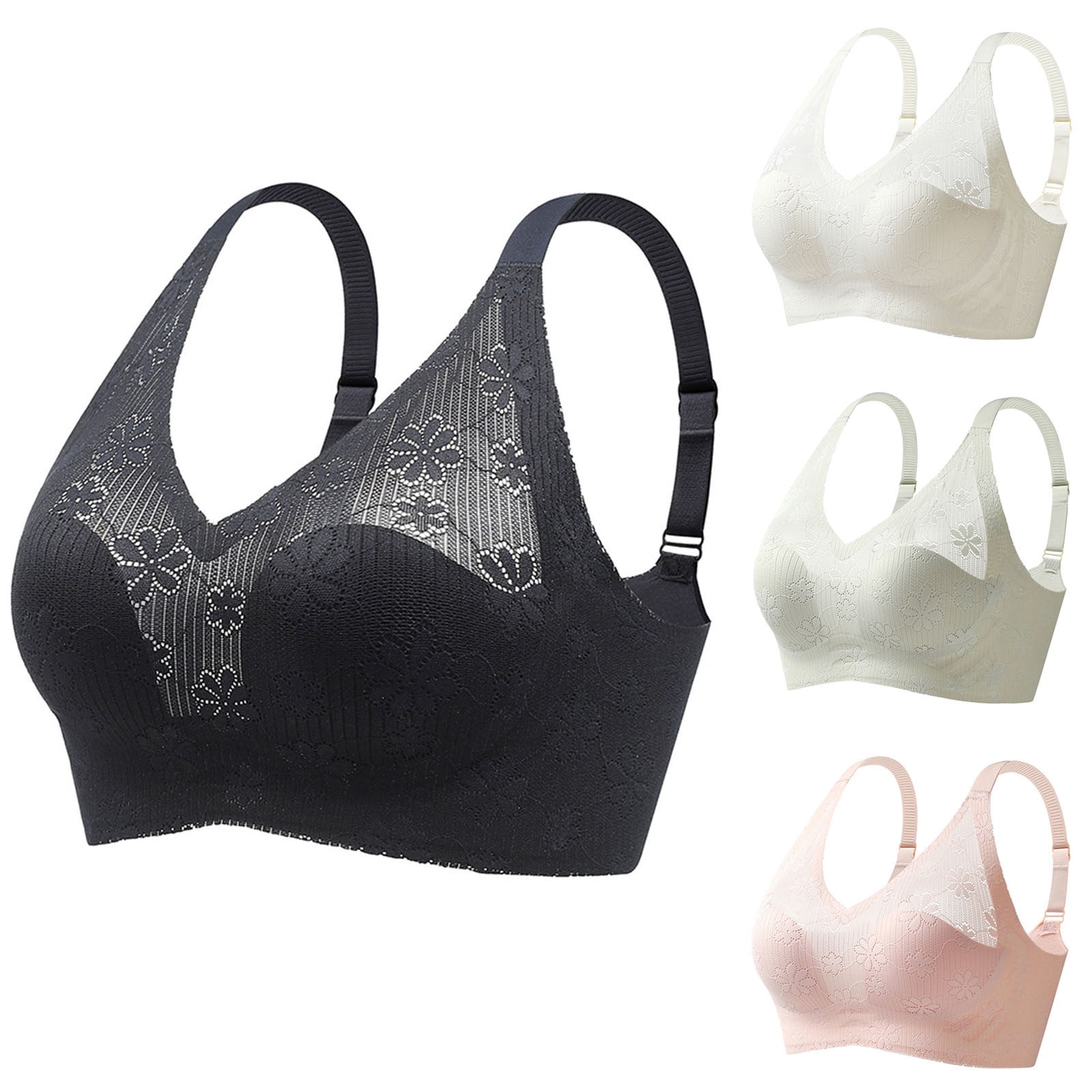 Sentmoon Bras for Women Full Coverages Buttery Soft Tshirt Bras Lift No ...