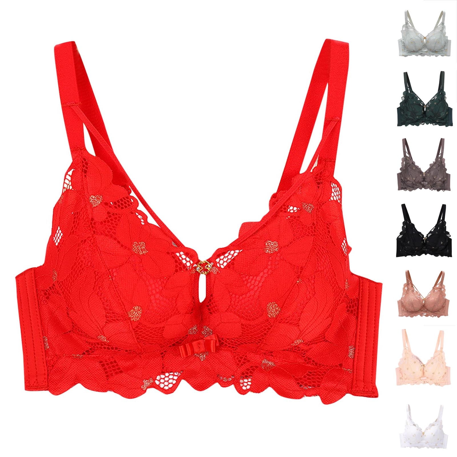 Sentmoon Bras for Women Wirefree Oversize Push up Bra Anti-Sagging ...