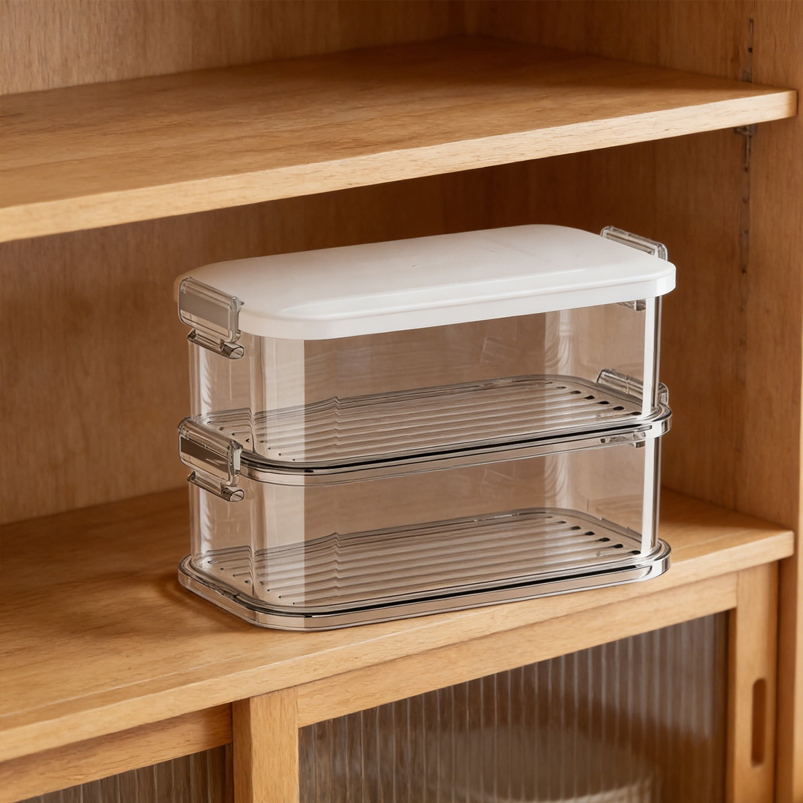 Sentmoon Clear Rectangular Plastic Food Storage Containers Long-Term ...