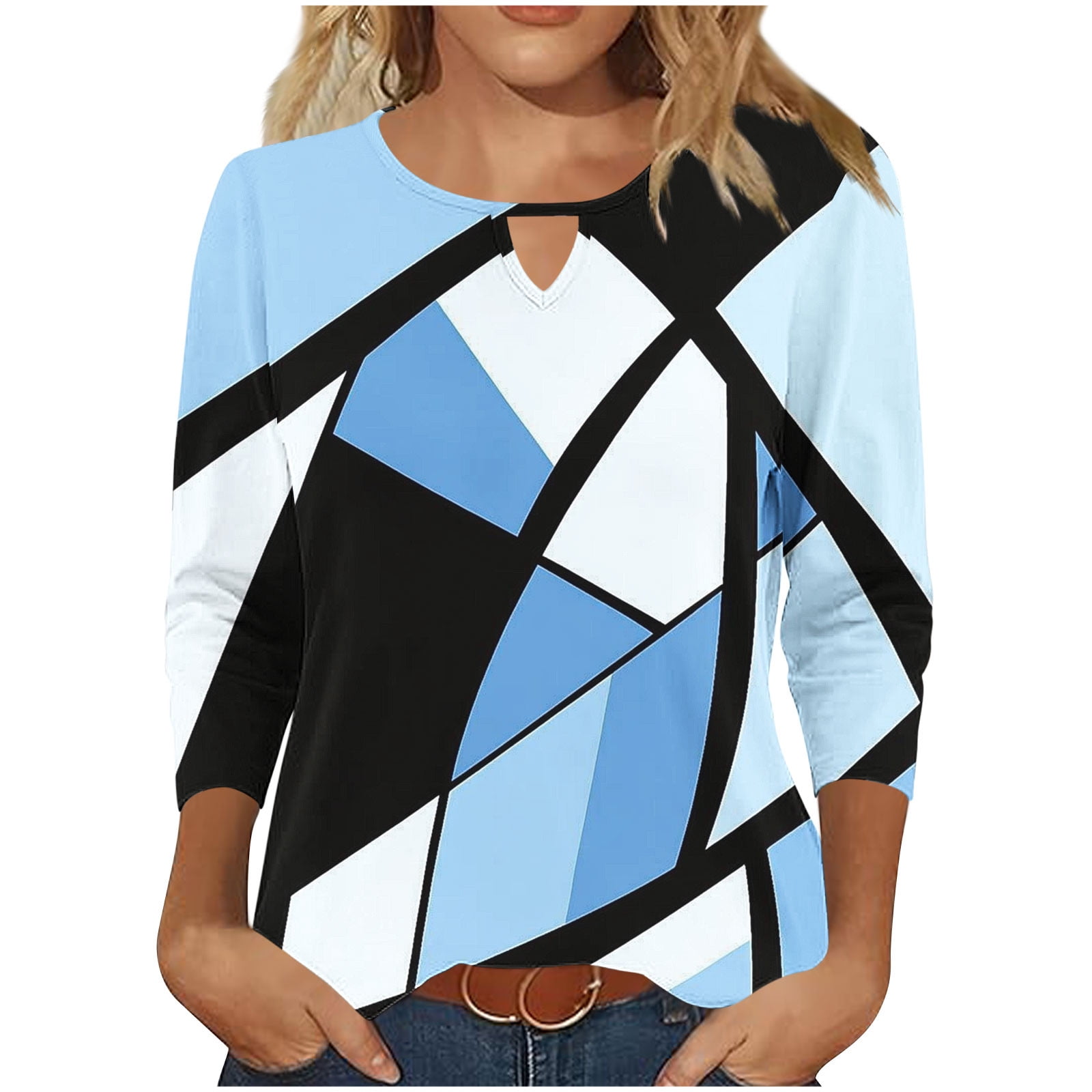 Sentmoon Daily Wear Women's Sleeve Blouse Strappy Cold Shoulder Crew ...