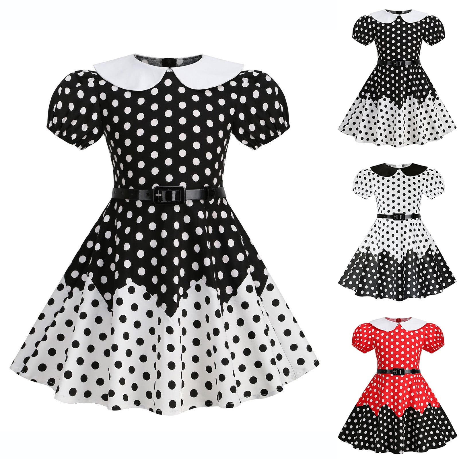 Sentmoon Girls Party Dress Summer Stylish Crew Neck Formal Dresses for ...