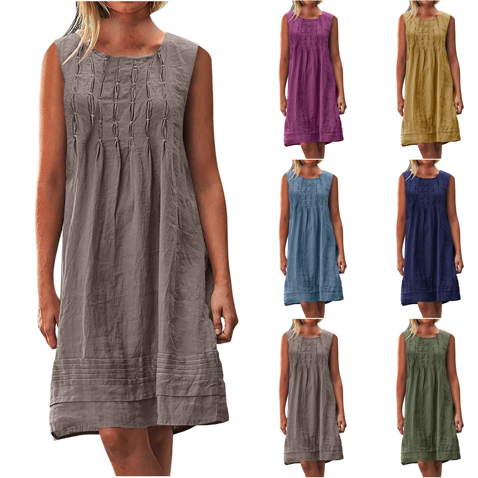 Sentmoon Graduation Dress Crew Neck Oversized Summer Wedding Guest ...