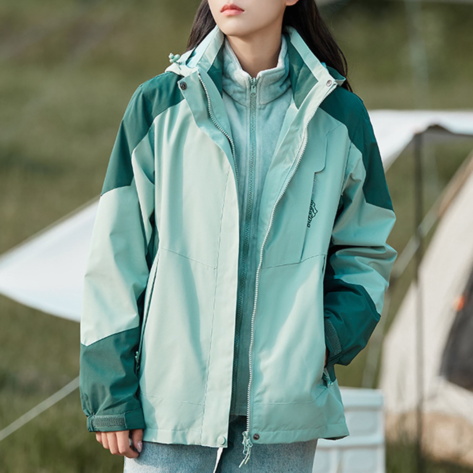 Sentmoon Heavyweight Hardshell Jacket Long Sleeve Oversized Jackets for ...