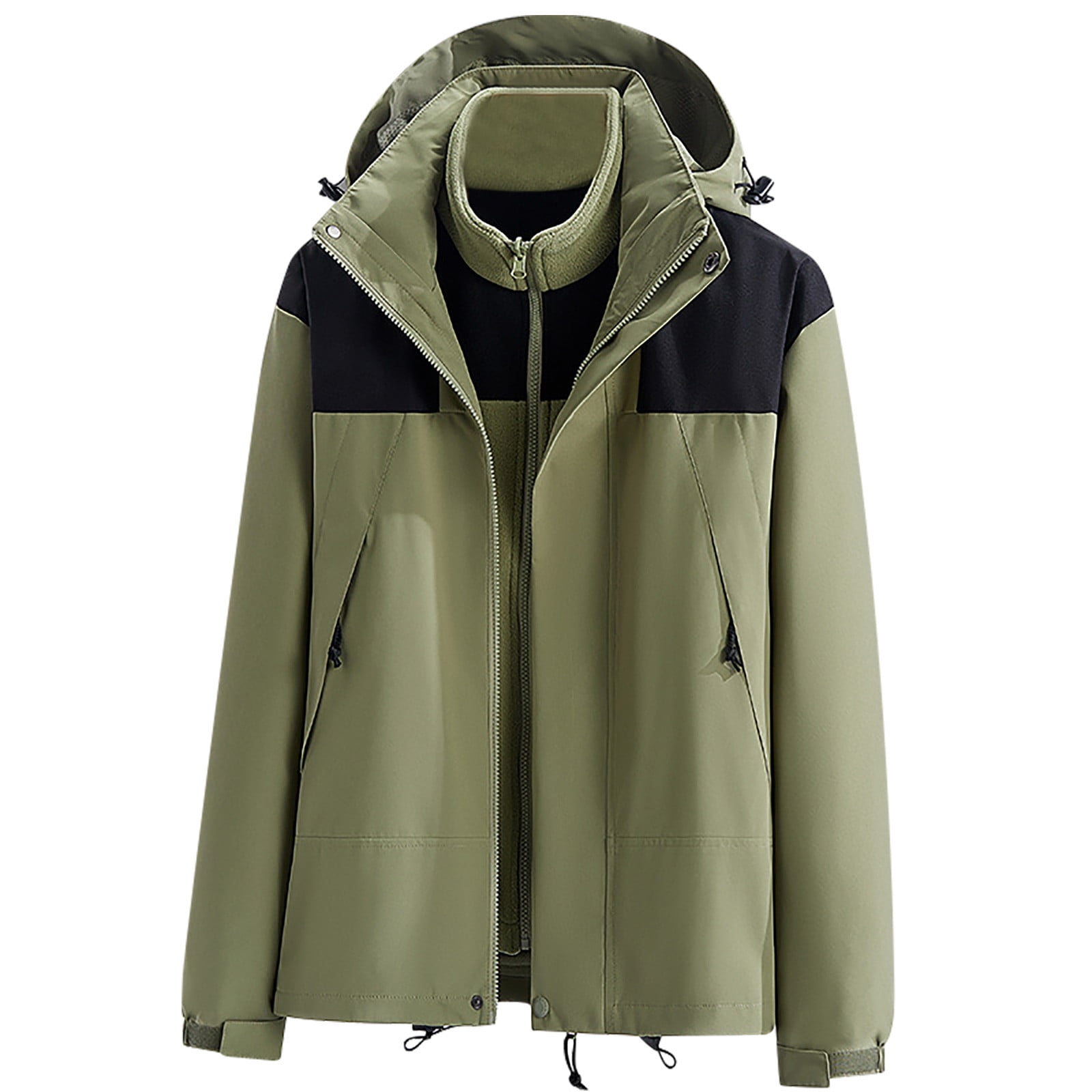 Sentmoon Heavyweight Hardshell Jacket Long Sleeve Plus Size Jackets for ...