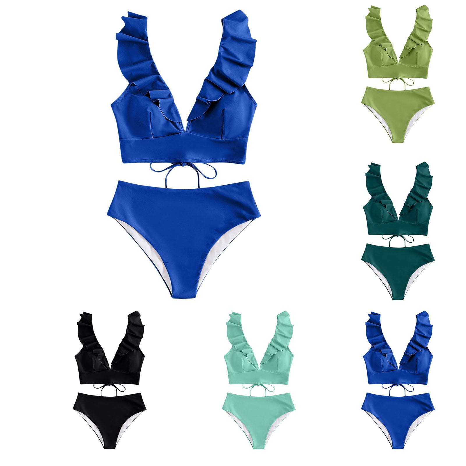 Sentmoon High Waisted Bikini Sets for Women Woman Bathing Suits Plus ...