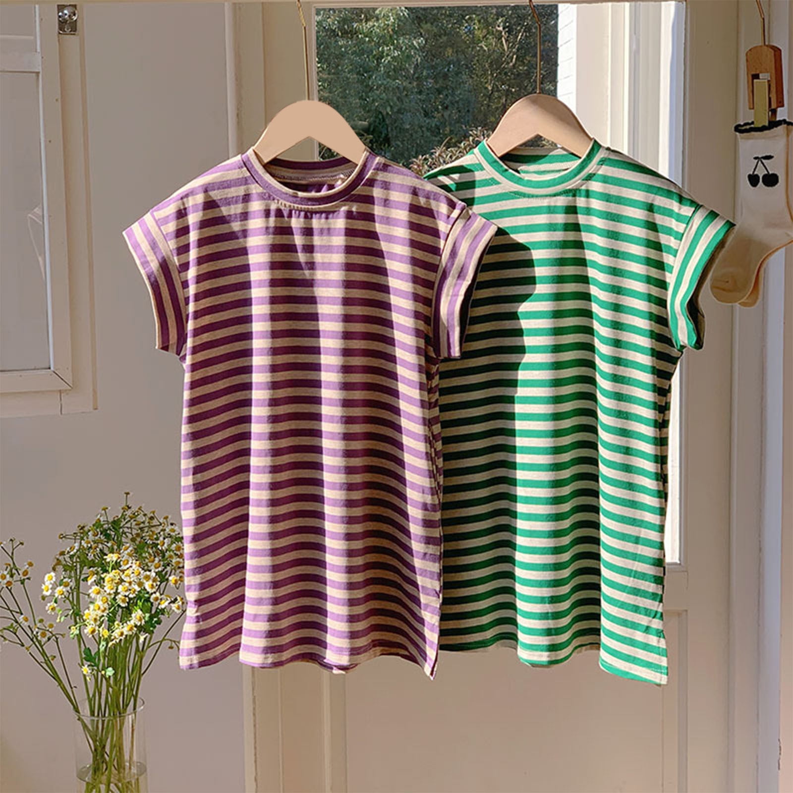 Sentmoon Kids Clothes Trendy Crew Neck Girls Summer Dresses Size 10-12 ...