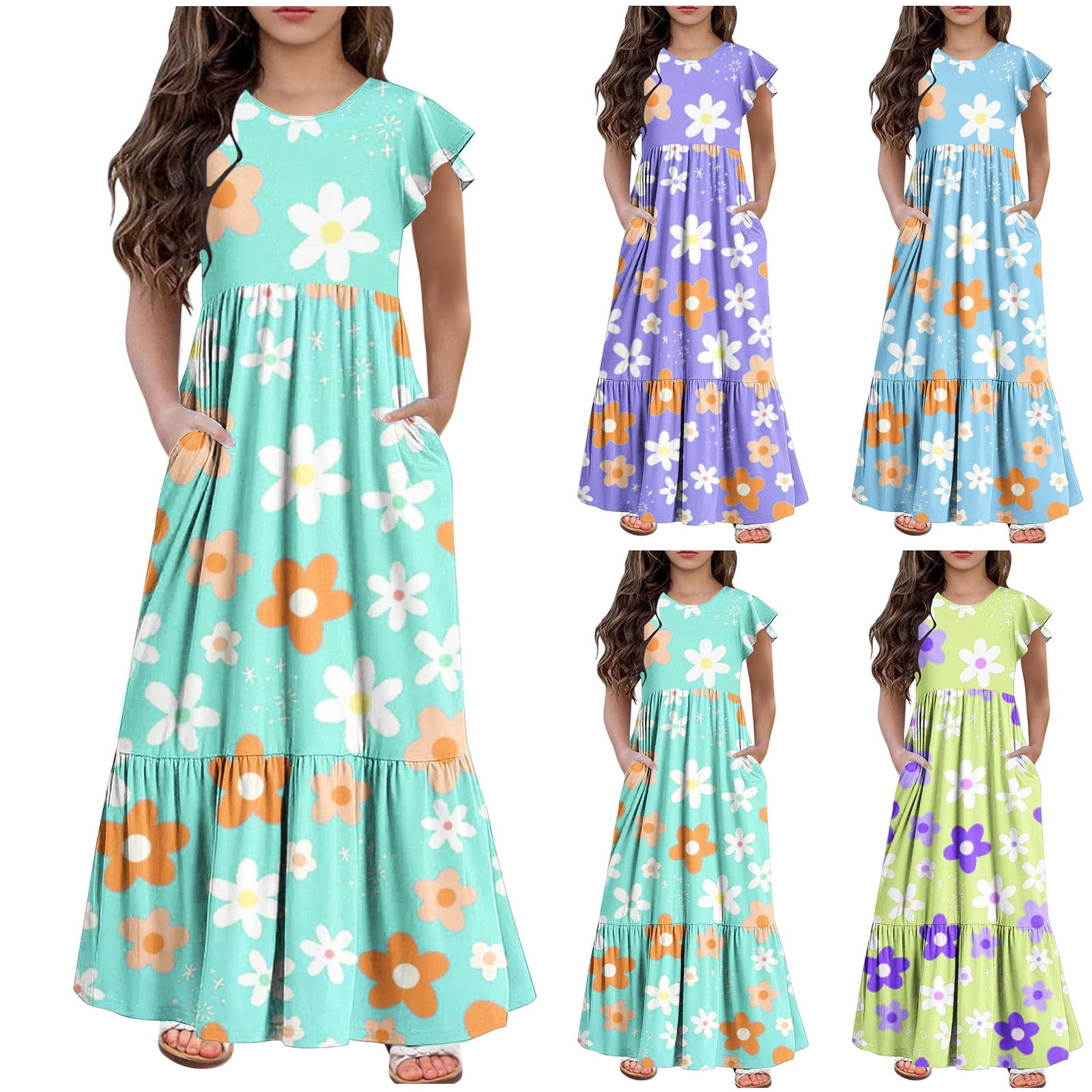 Sentmoon Kids Graduation Dress Delightful Crew Neck Girls Spring ...