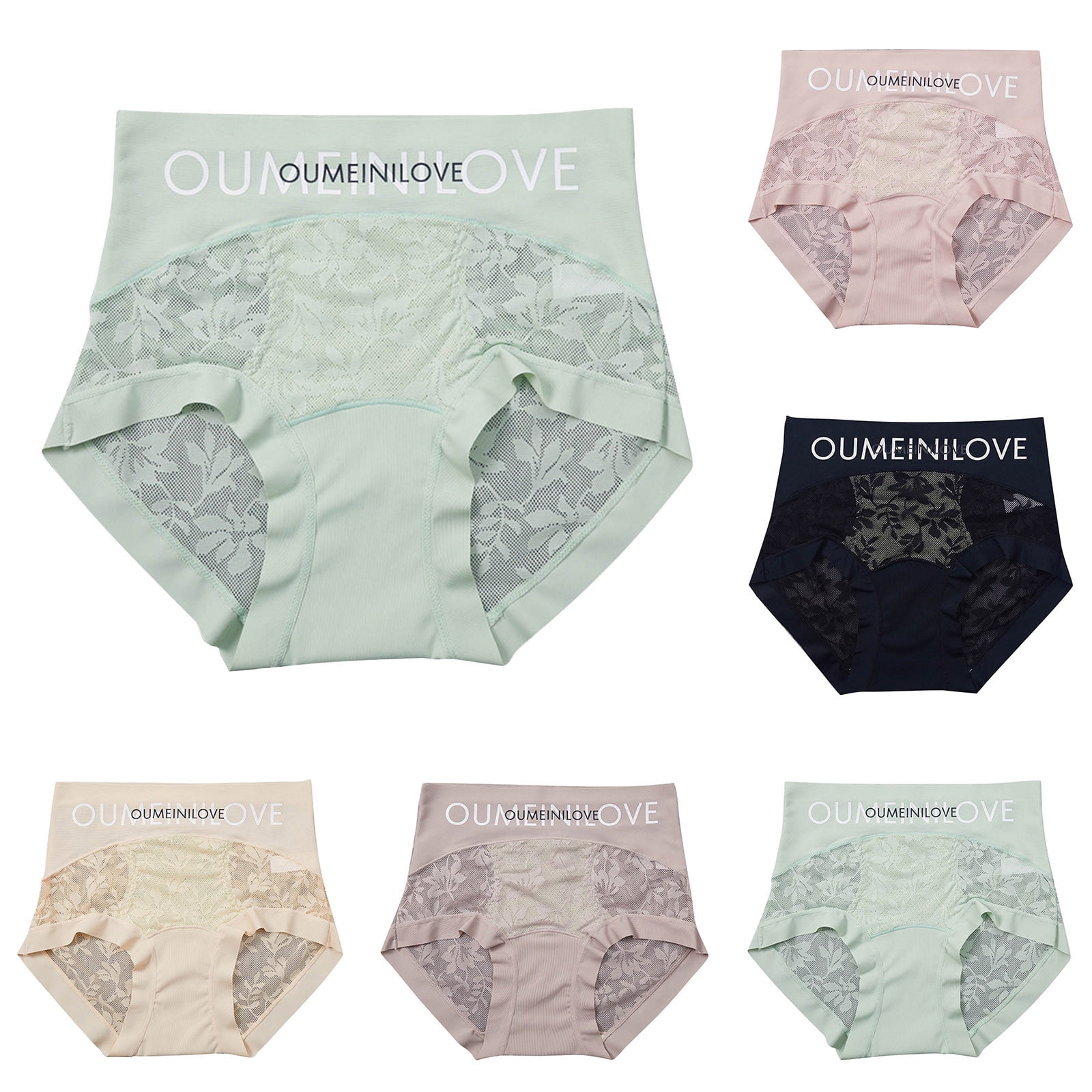 Sentmoon Lace Panties for Women Seamless Girls Underwear No Pinching Thin Style Hip Lift High ...