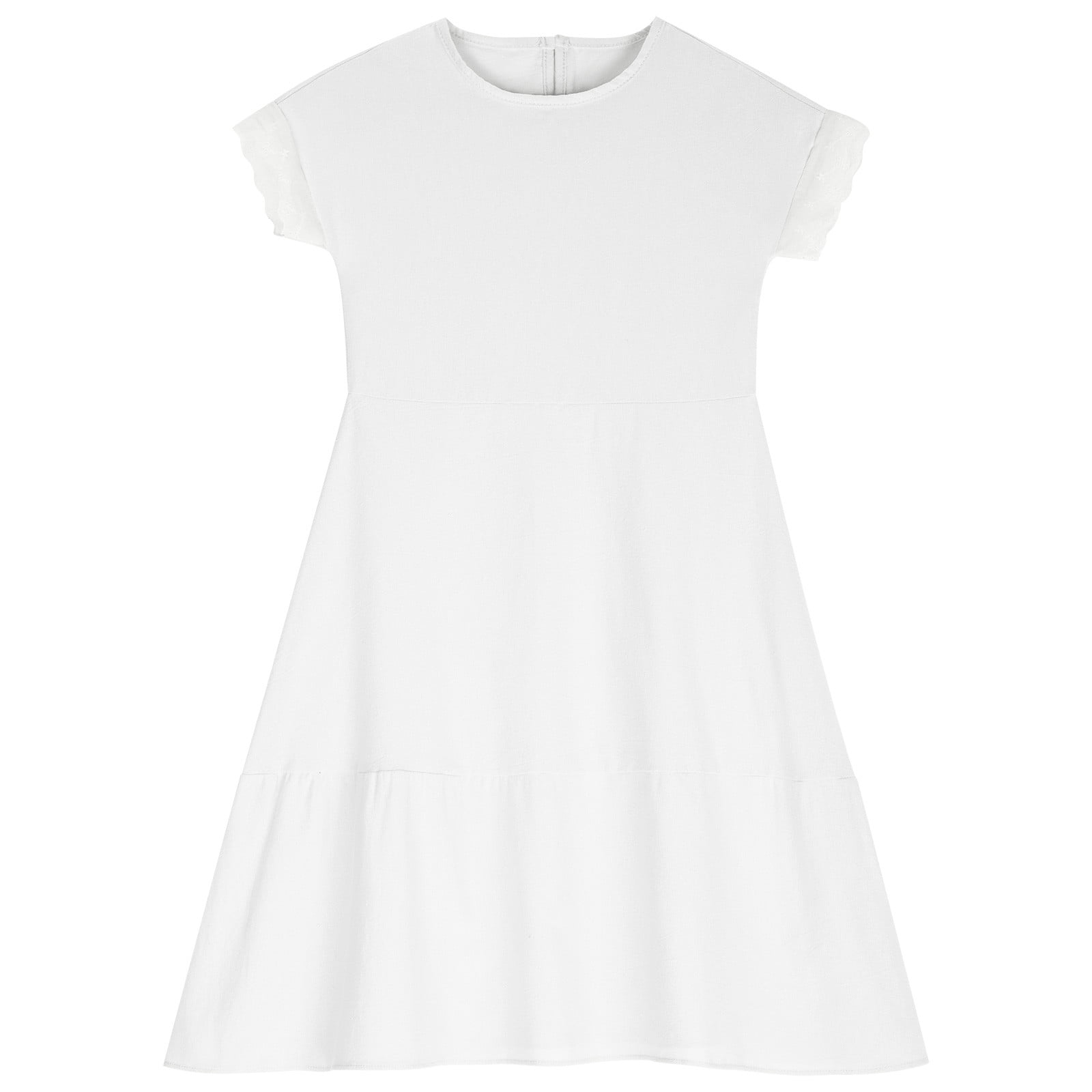 Sentmoon Linen Dresses for Girls 2025 Crew Neck Girls Hawaiian Dress ...