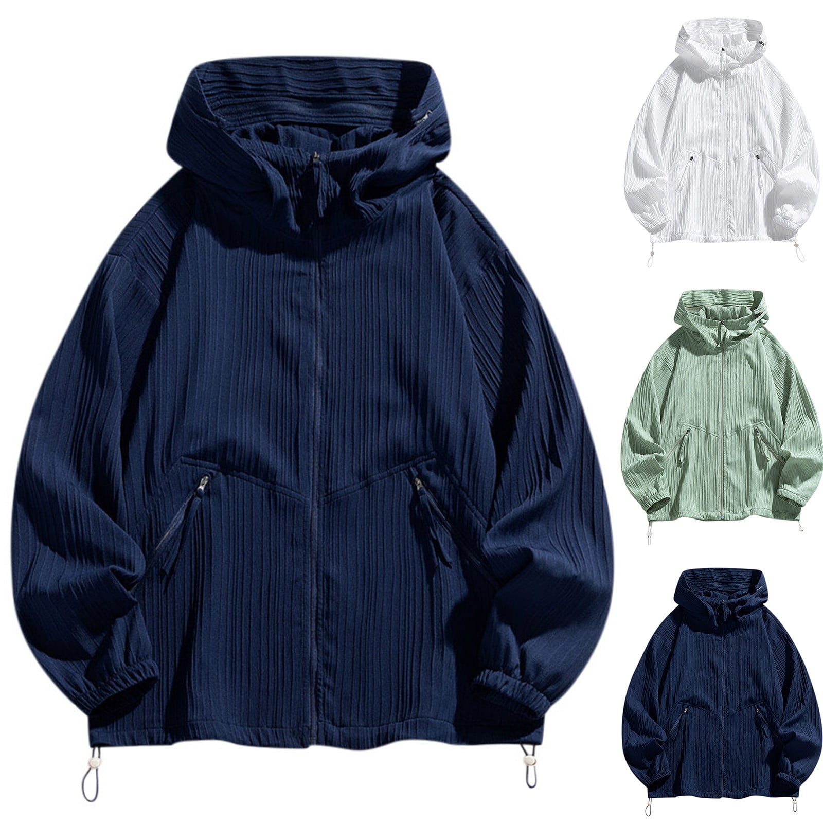 Sentmoon Long Sleeve Rashs Guard Men Hooded Neck Sun Shirts Men with ...