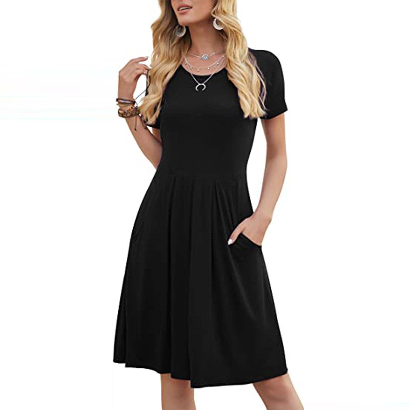 Sentmoon Loose Fit Black Dresses for Women Fall Dresses for Women 2024 ...