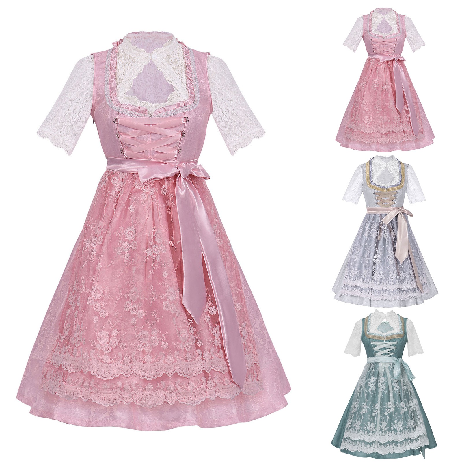 Sentmoon Maid Costume Oversized Short Sleeve Tshirt Dress Women with ...