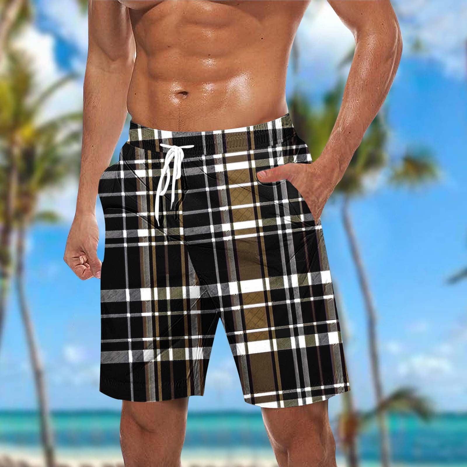 Sentmoon Mens Running Shorts Breathable Summer Straight High Waist ...