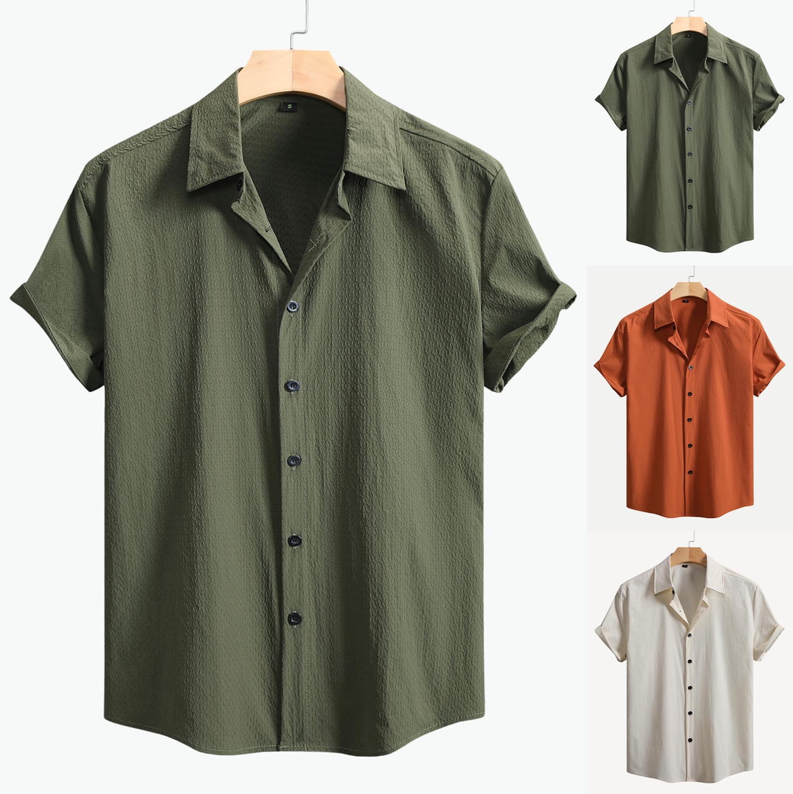 Sentmoon Mens Summer Outfits 2025 Oversized Relaxed Turndown Collar ...