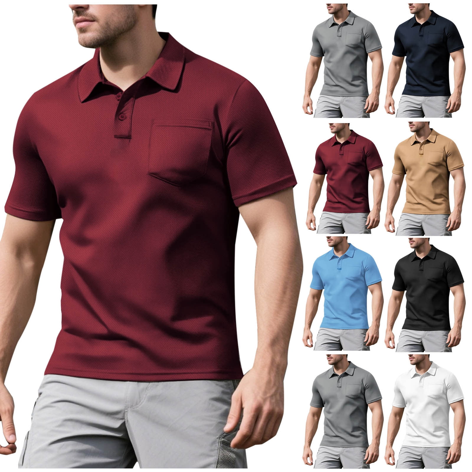 Sentmoon Mens Summer Outfits Oversized Relaxed Turndown Collar Short ...