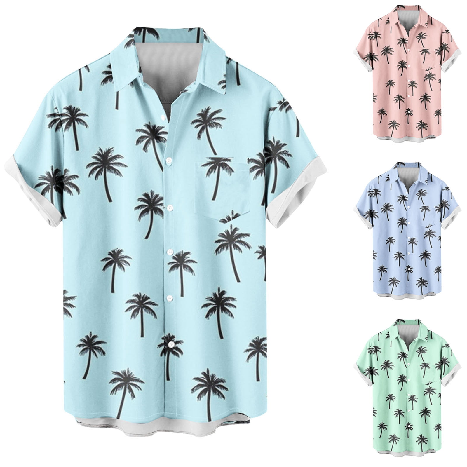 Sentmoon Mens Tops Summer 2025 Oversized Relaxed Turndown Collar Short ...
