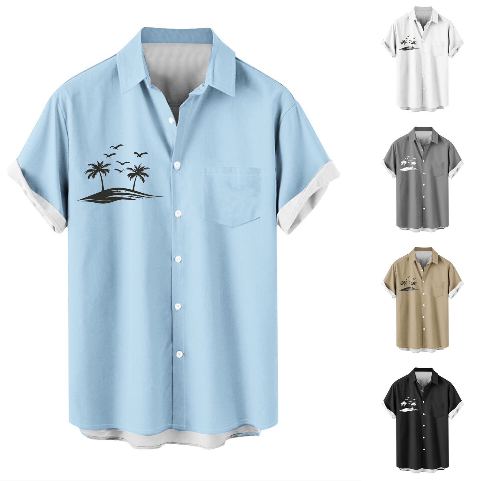 Sentmoon Outfits for Mens Oversized Relaxed Turndown Collar Short ...