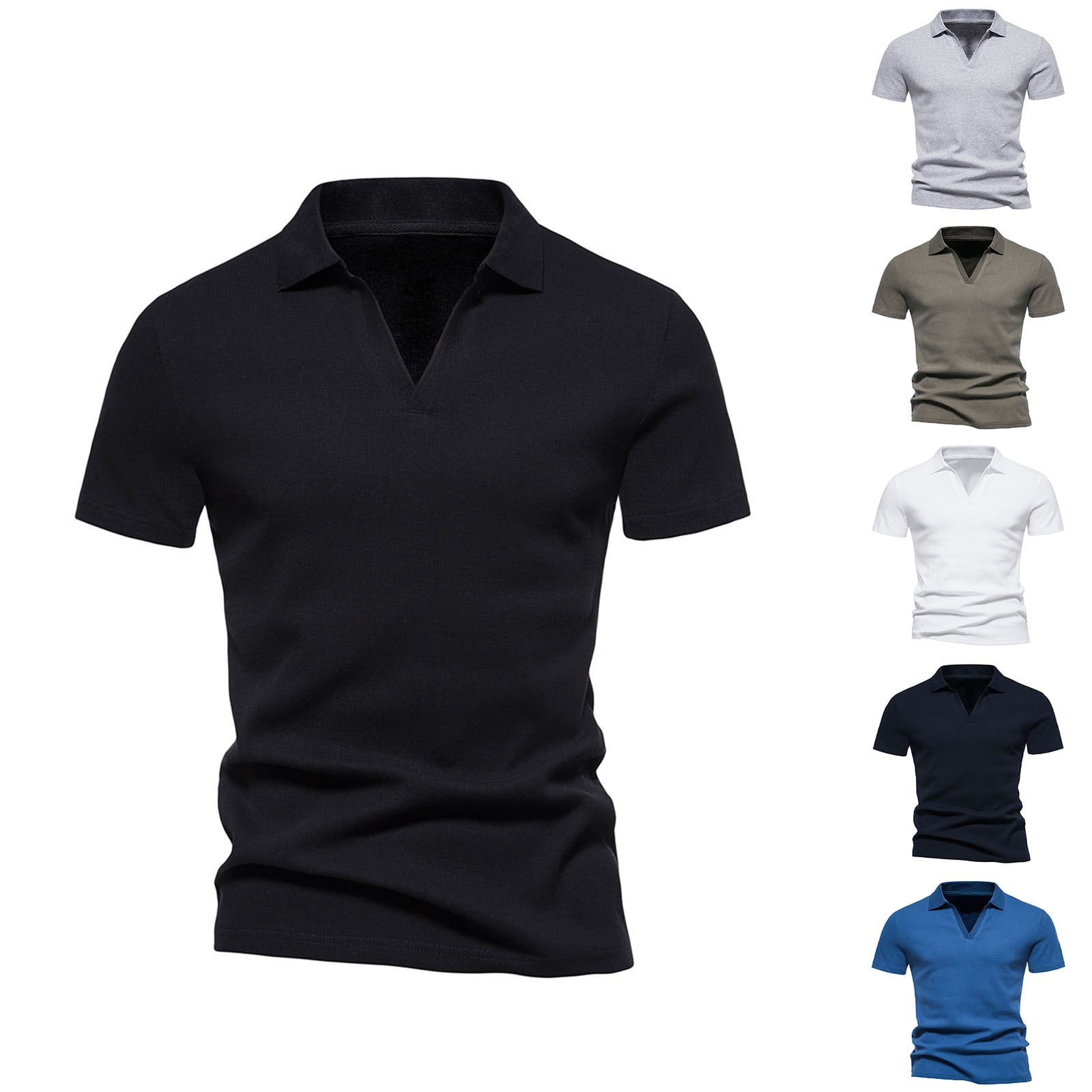Sentmoon Outfits for Mens Oversized Relaxed Turndown Collar Short ...