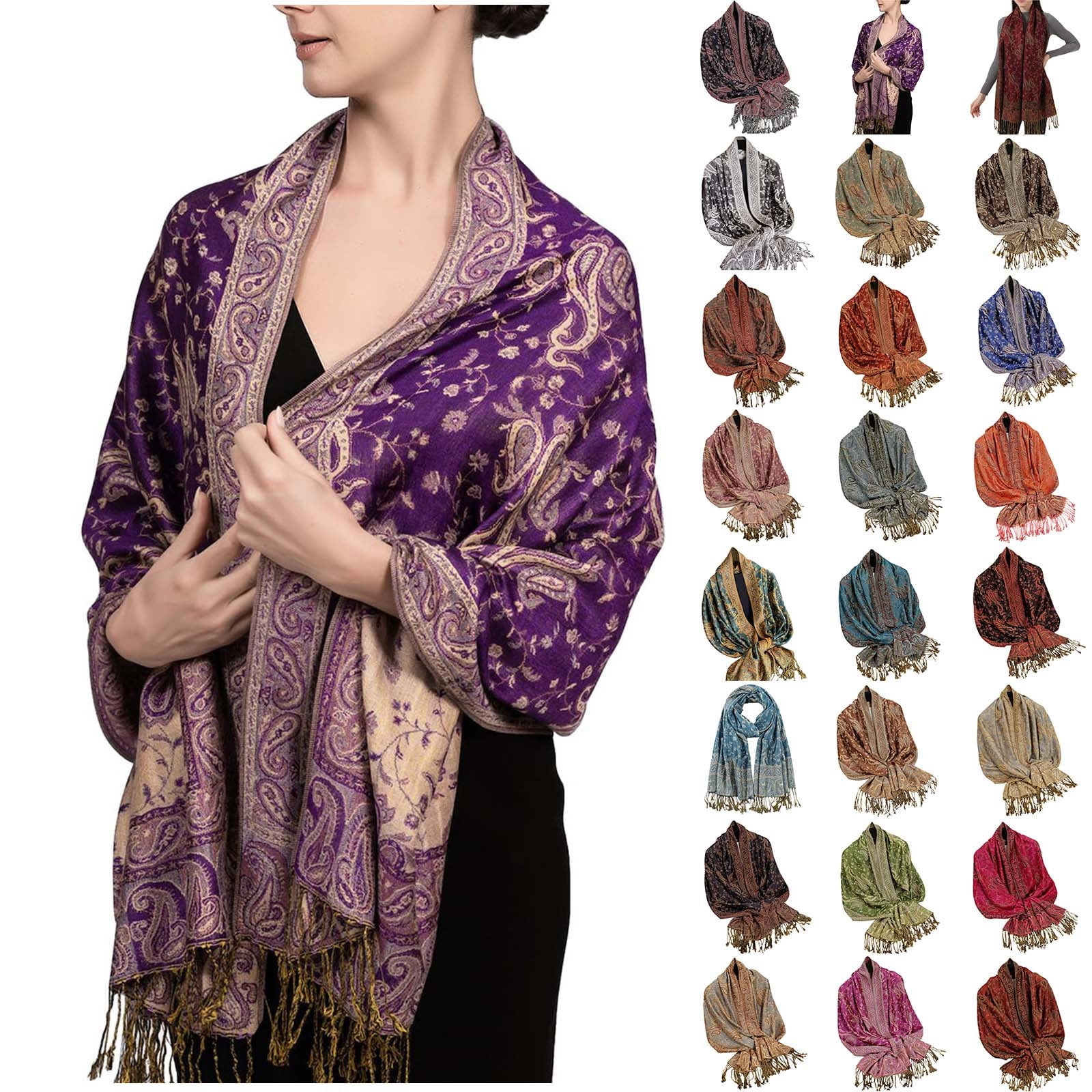 Sentmoon Scarf and with Pattern Comfortable and Breathable Shawl Wraps ...