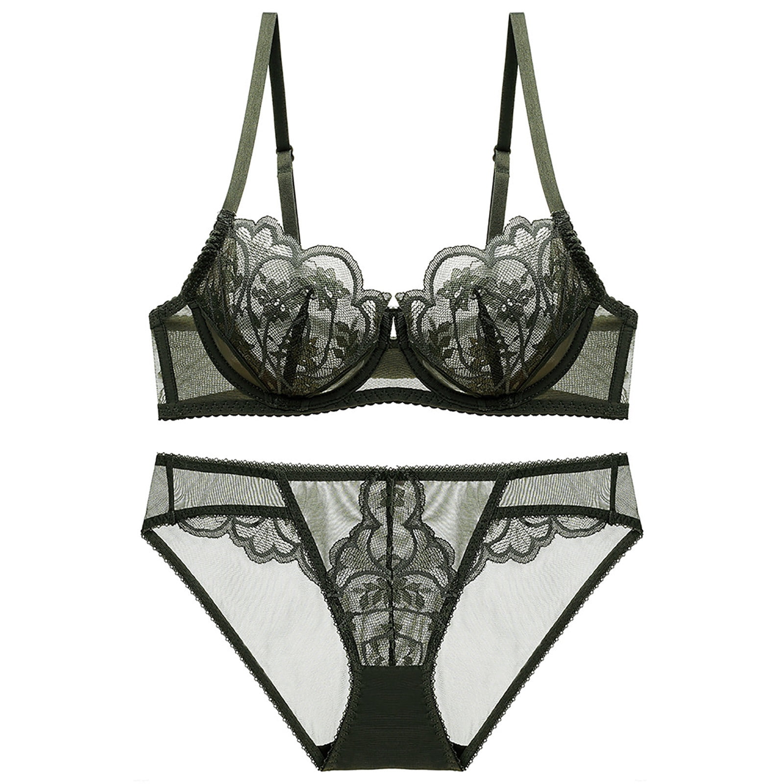 Sentmoon Sexy Lingerie for Women Thin Sponge Transparent Bra With Large ...