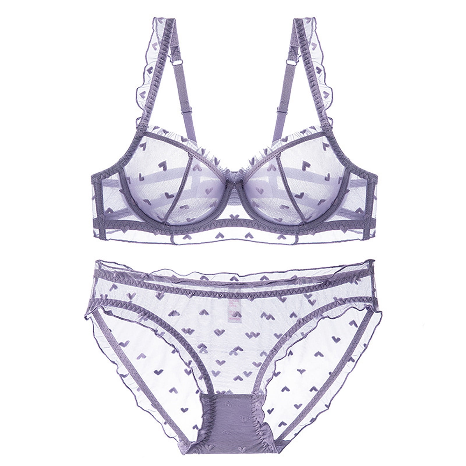 Sentmoon Sexy Lingerie for Women Thin Sponge Transparent Bra With Large ...