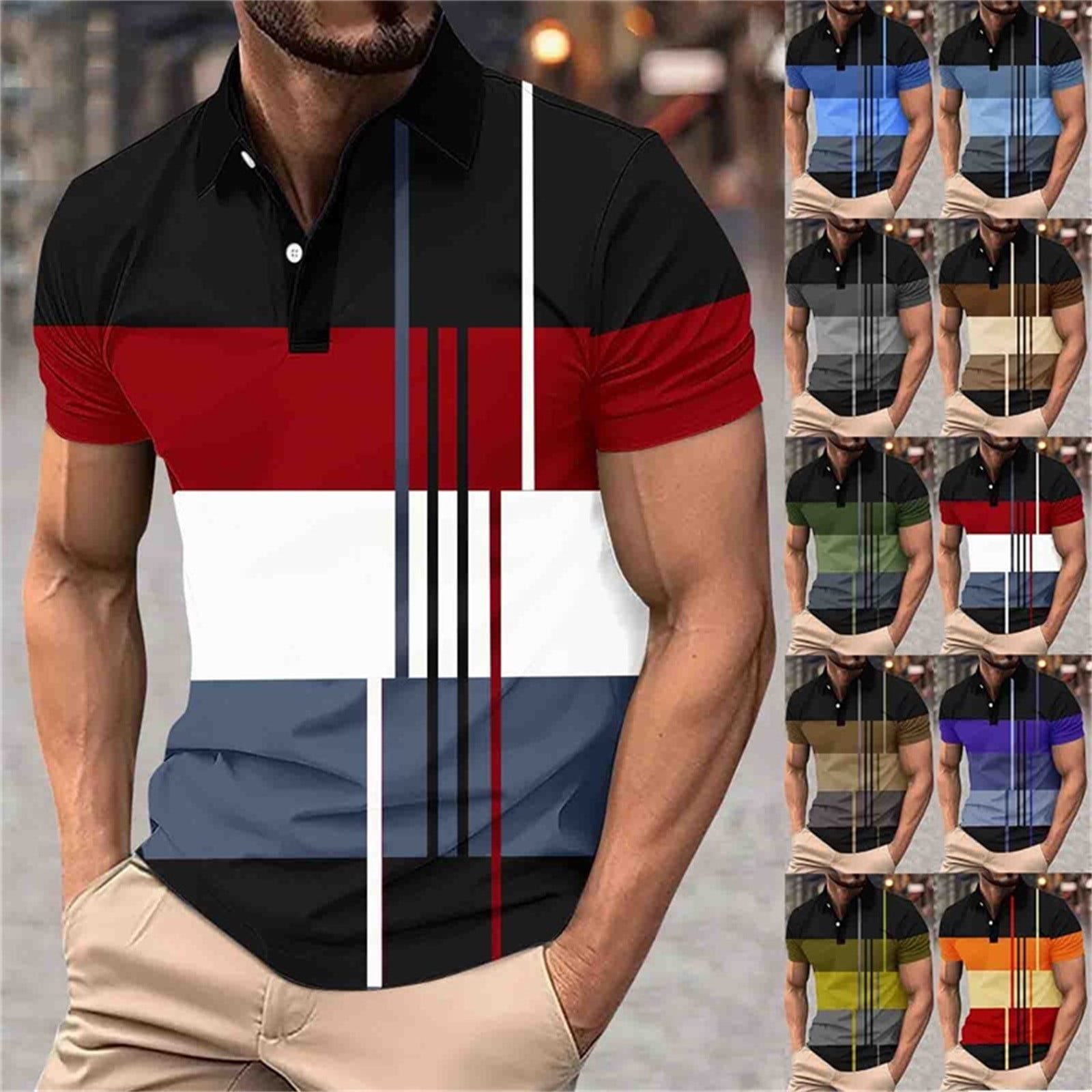 Sentmoon Short Sleeve Shirts for Men Oversized Relaxed Turndown Collar ...