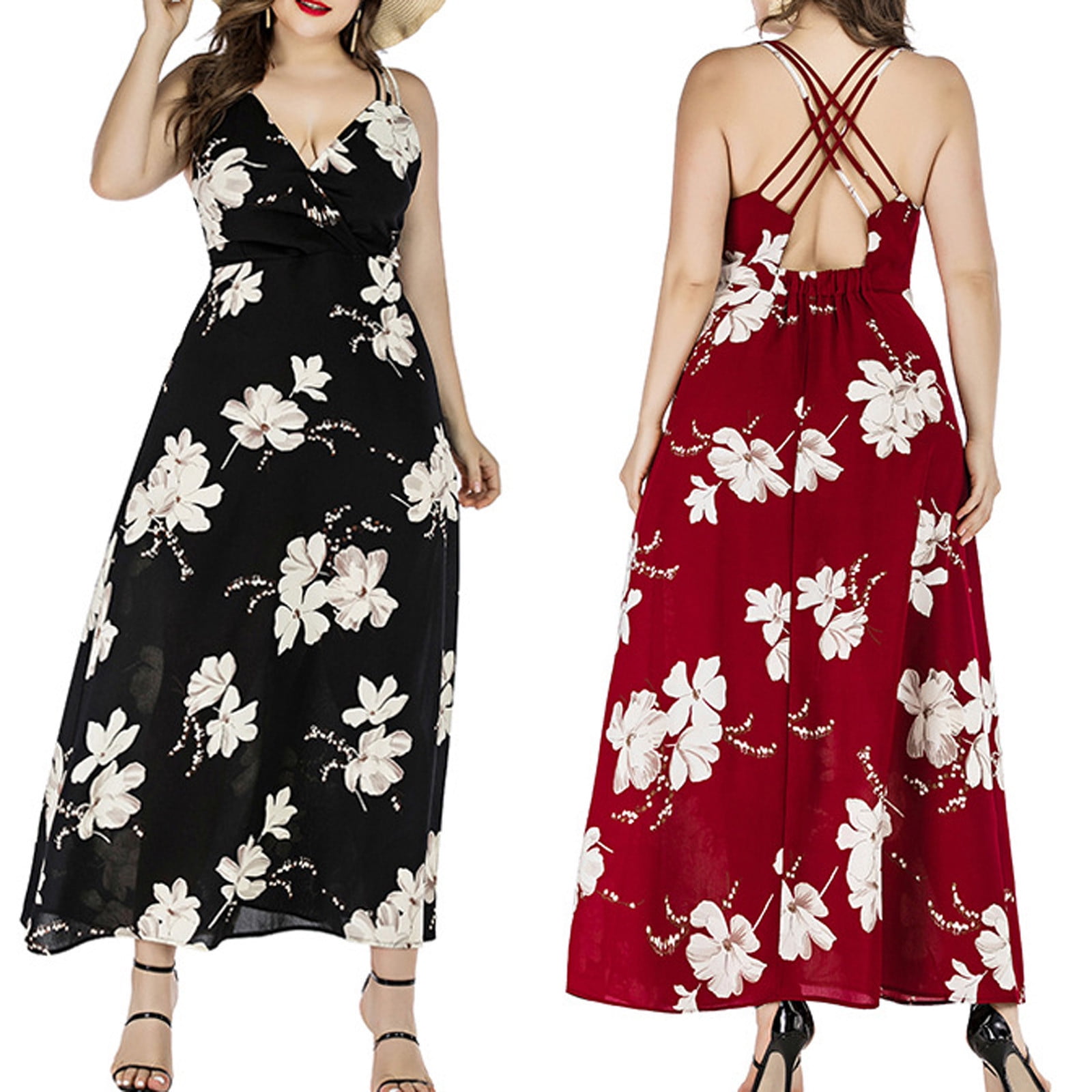 Sentmoon Spring Dresses for Women 2025 Sleeveless V Neck Vintage Dress ...