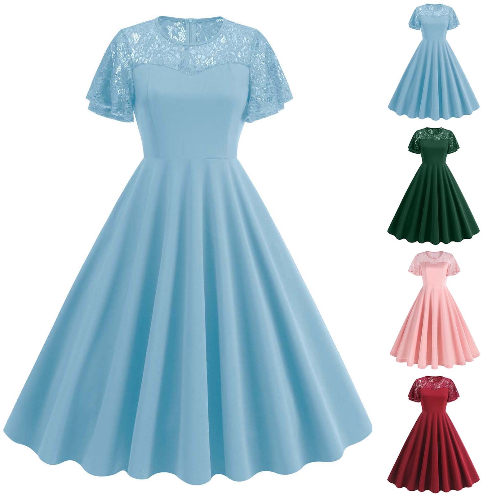 Sentmoon Sun Dresses for Women 2025 Oversized Short Sleeve Lace Women's ...