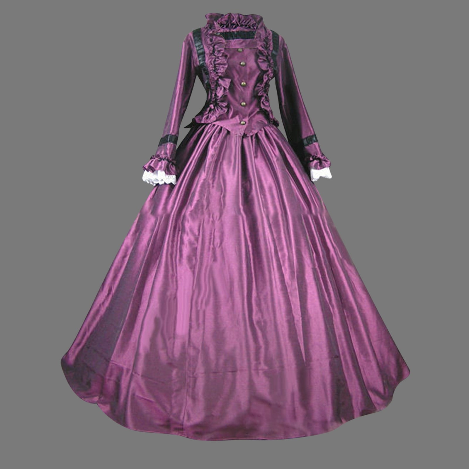 Sentmoon Swing Medieval Vintage Princess Dress Long Sleeve Square Neck ...