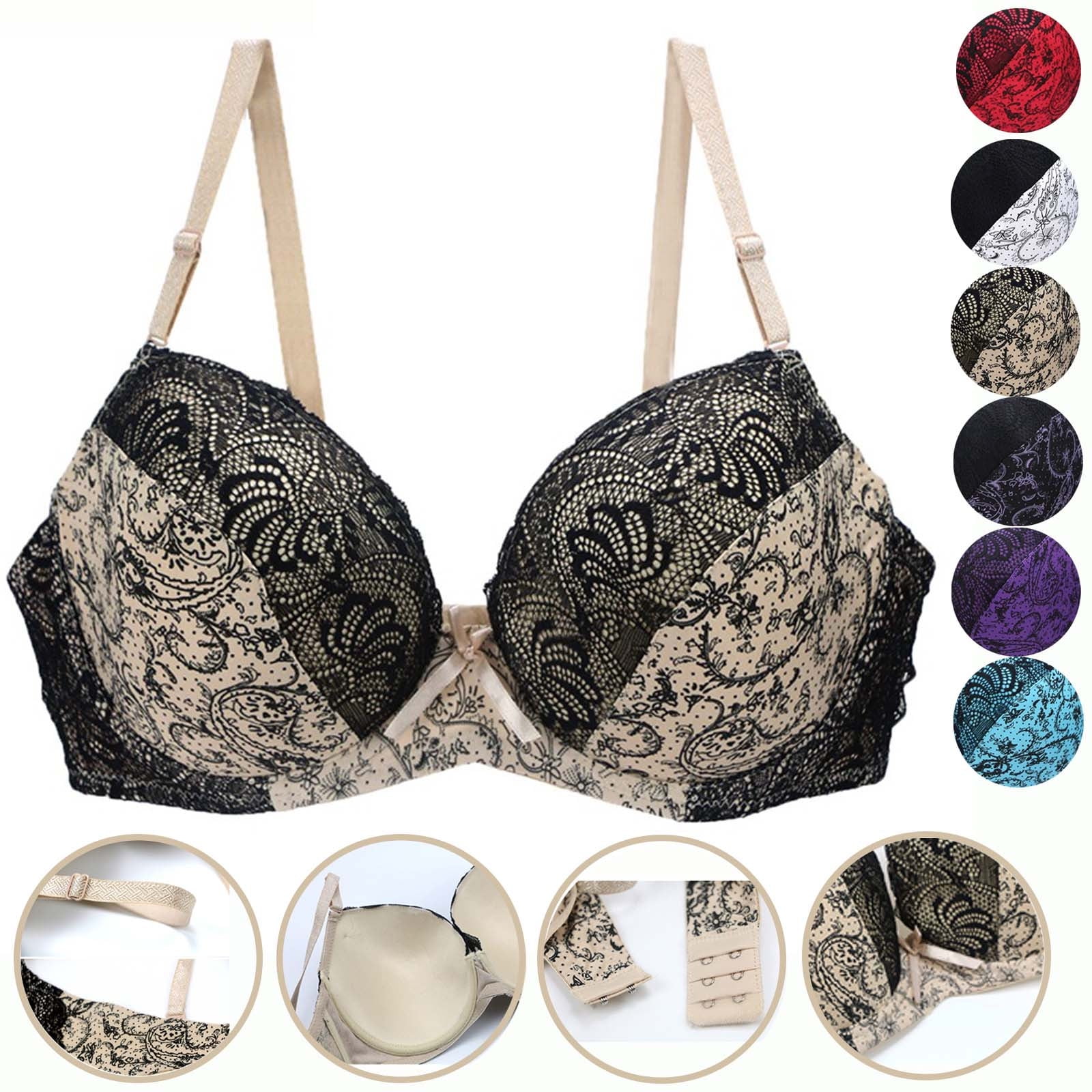 Sentmoon Wireless Bras for Women Oversize Lace Bras for Women Lift Anti ...