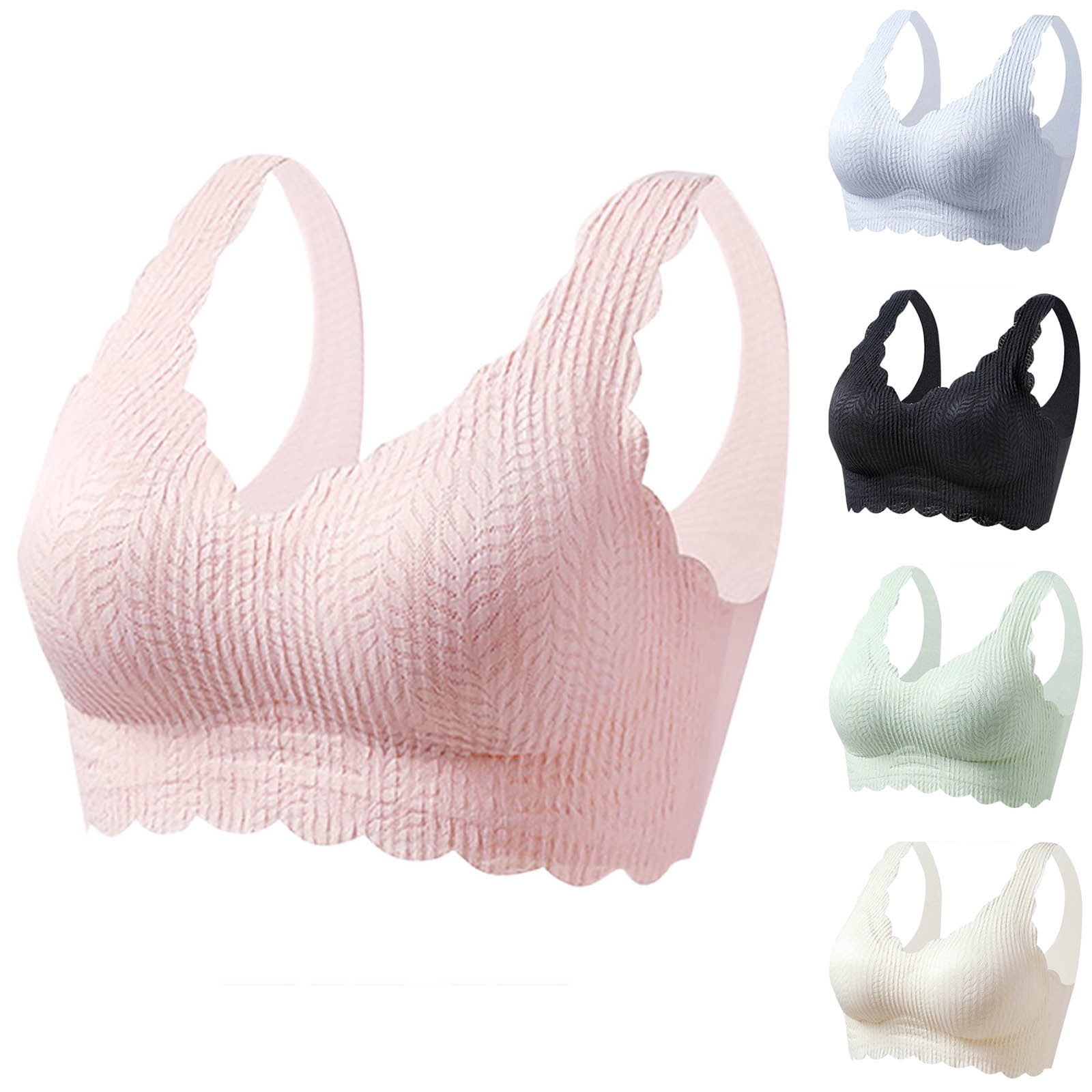 Sentmoon Wireless Bras for Women Plus Size Full Coverages Bras for ...