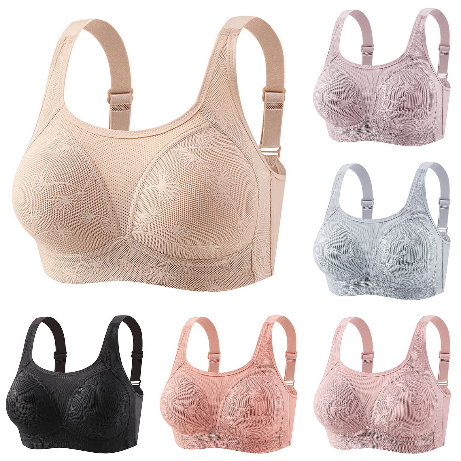 Sentmoon Wireless Bras for Women Plus Size Lift Adjustable Strap ...