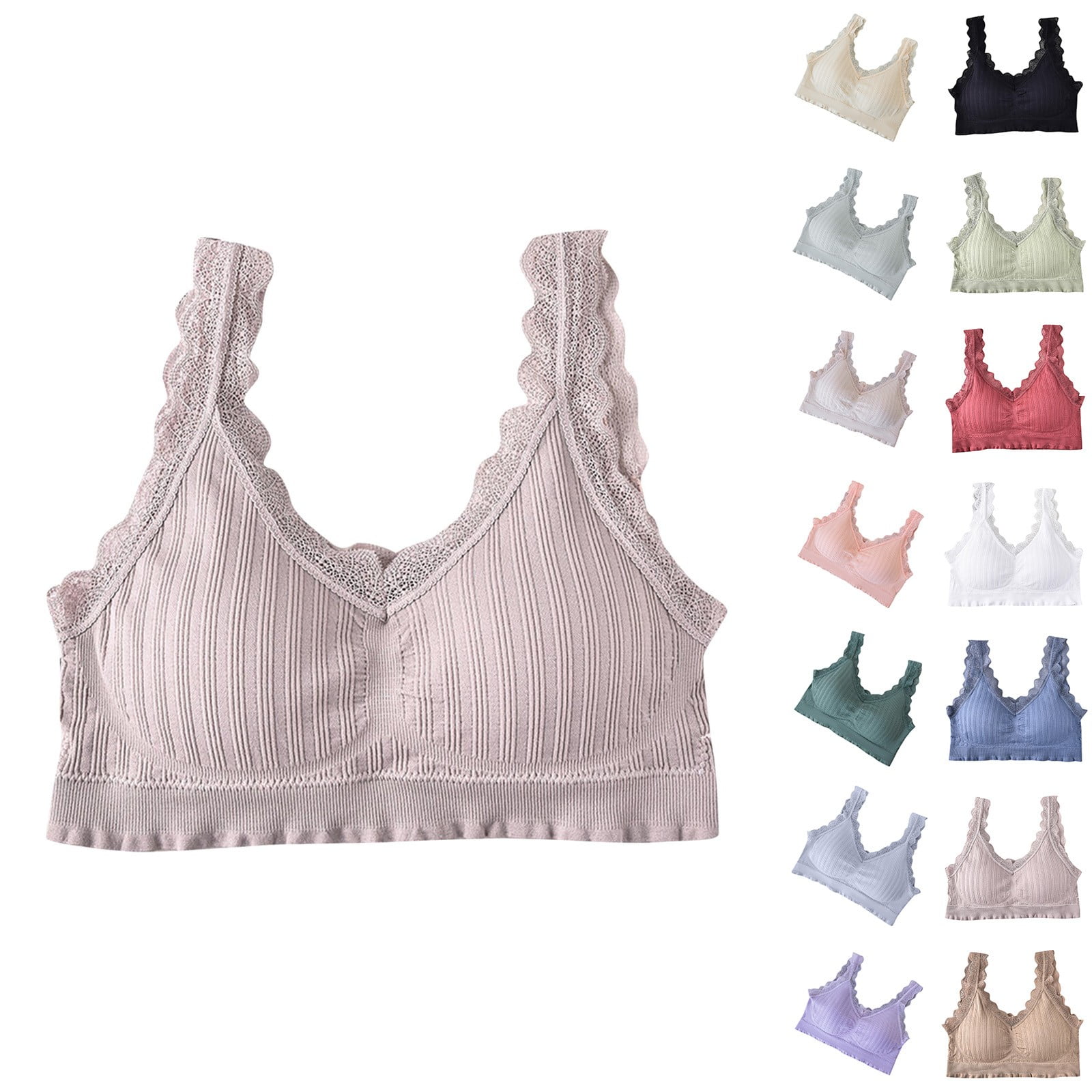 Sentmoon Womens Bras Buttery Soft Bras for Women No Underwires Anti ...