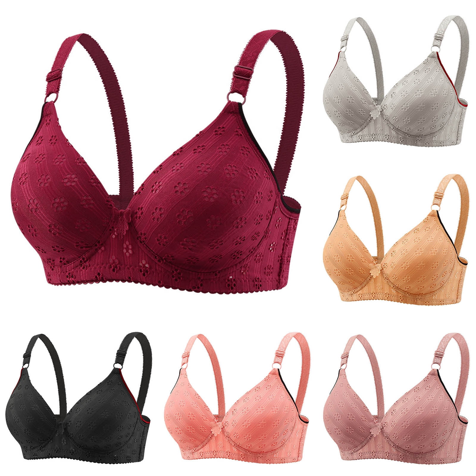 Sentmoon Womens Bras Oversized No Underwire Push up No-Slip Comfortable Bras for Women Thin ...