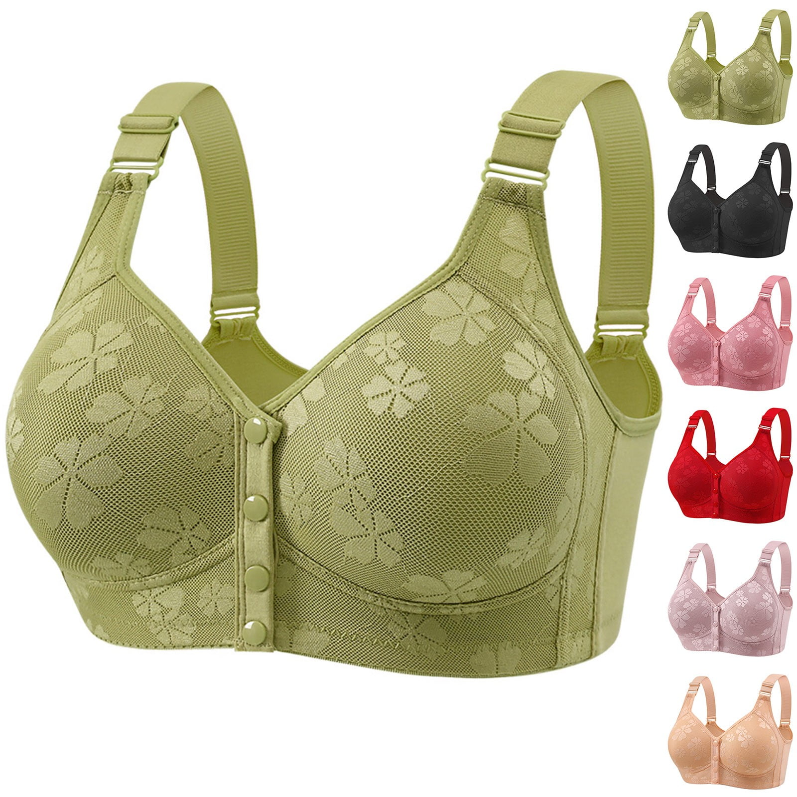 Sentmoon Womens Bras Wireless Plus Size Push up No-Slip Sports Bras for ...