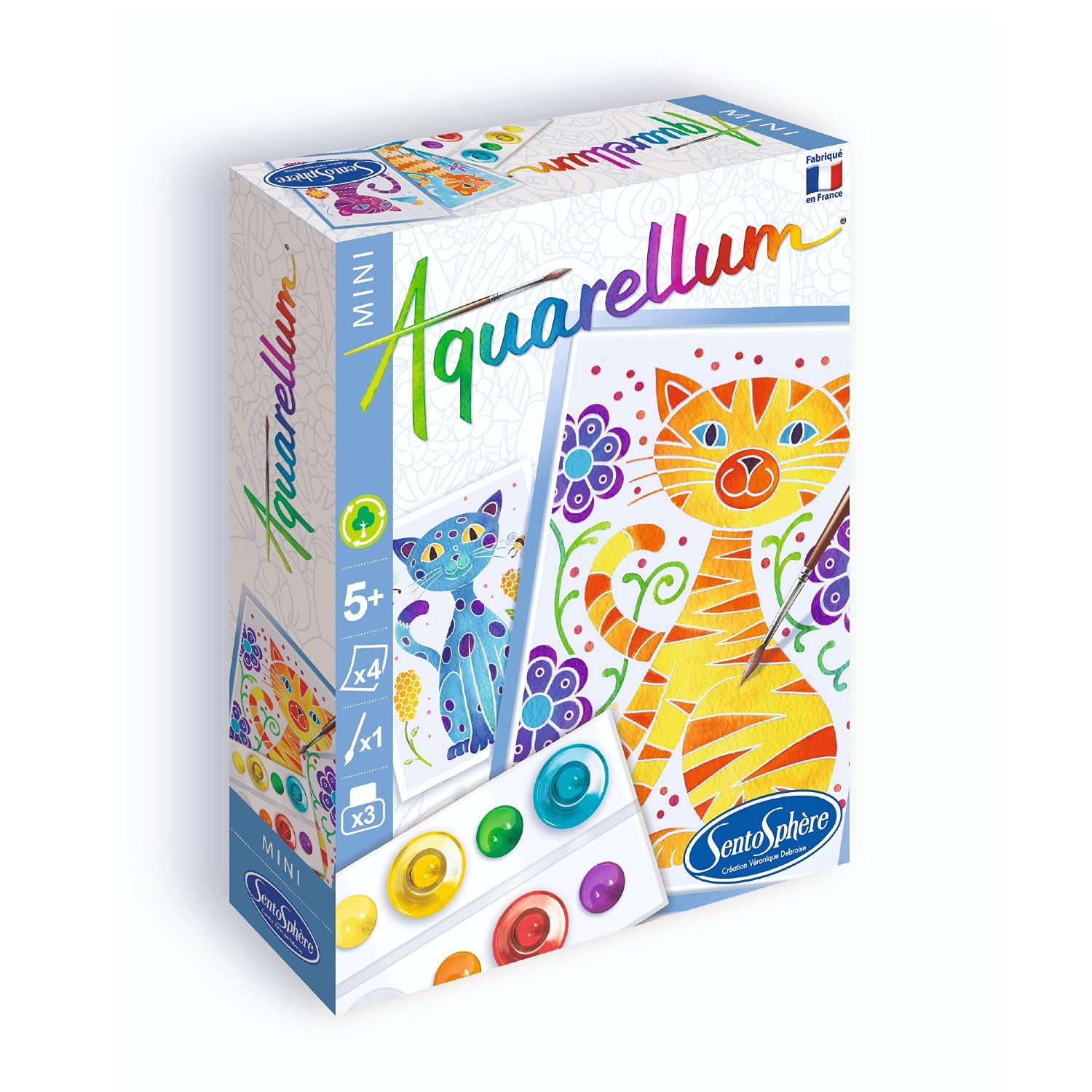 Sentosphere 3906003 Aquarellum Mini Cats Painting Set - Walmart.com