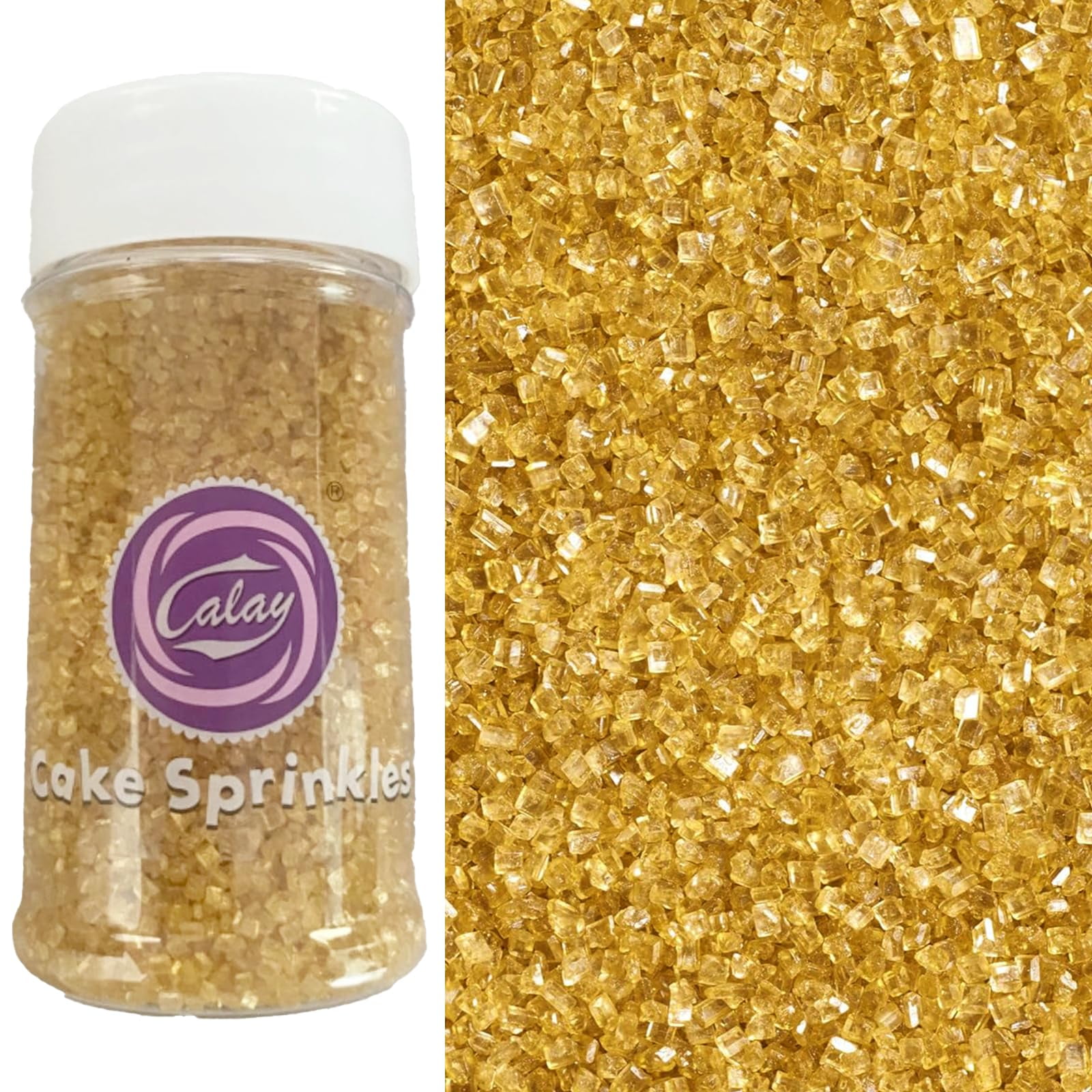 Sentovac Gold Sanding Sugar VTF5 for Baking Edible Sparkling Sugar ...