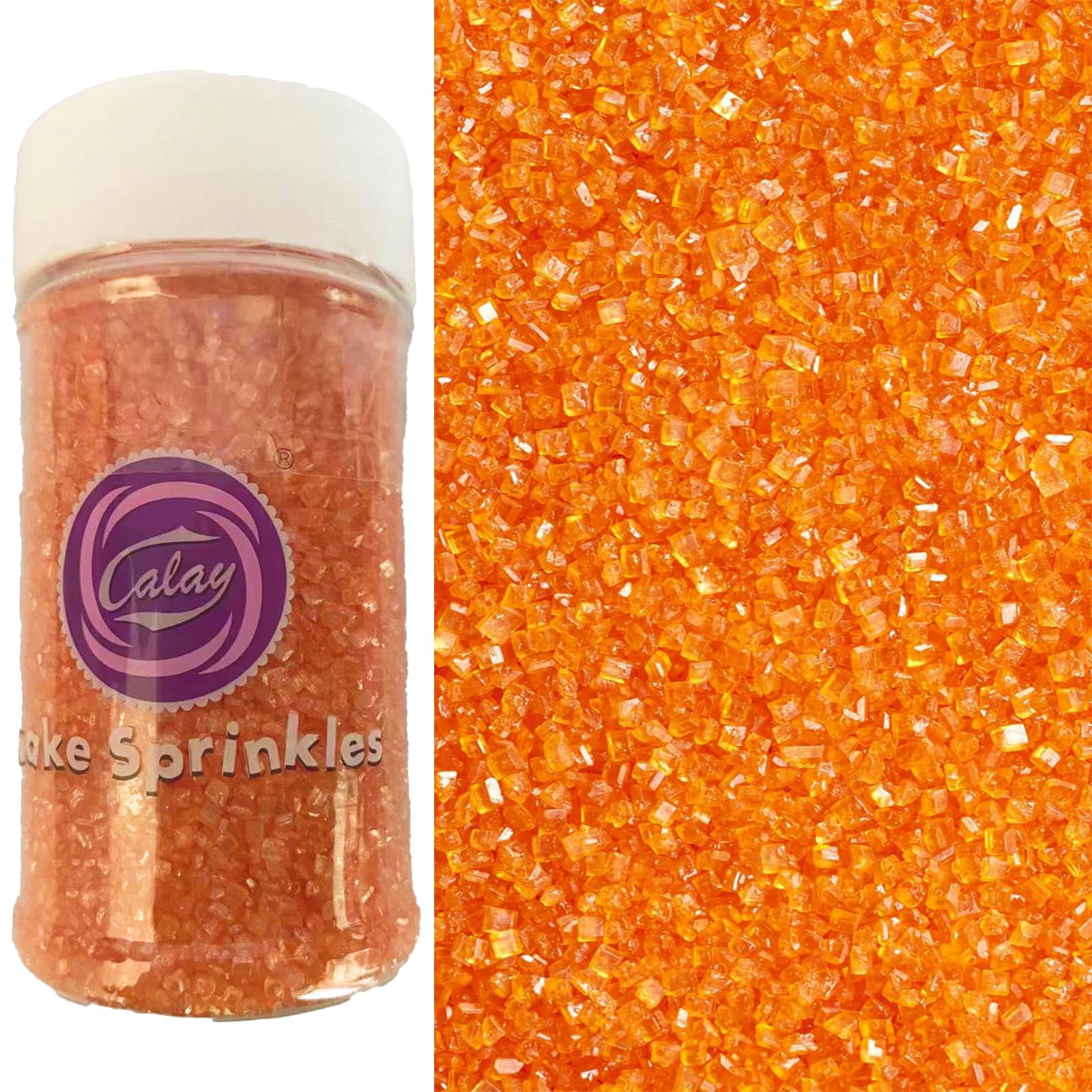 Sentovac Orange Sanding Sugar BDF32 for Baking Edible Sparkling Sugar ...