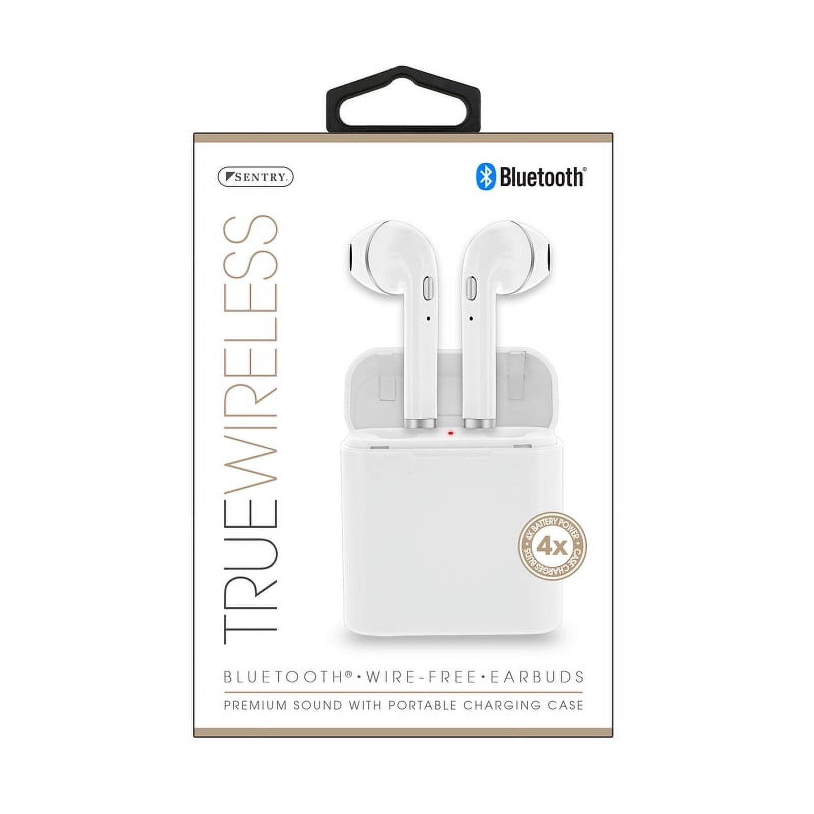 Sentry BT971 True Wireless In Ear Earbuds with Charging Case, White ...