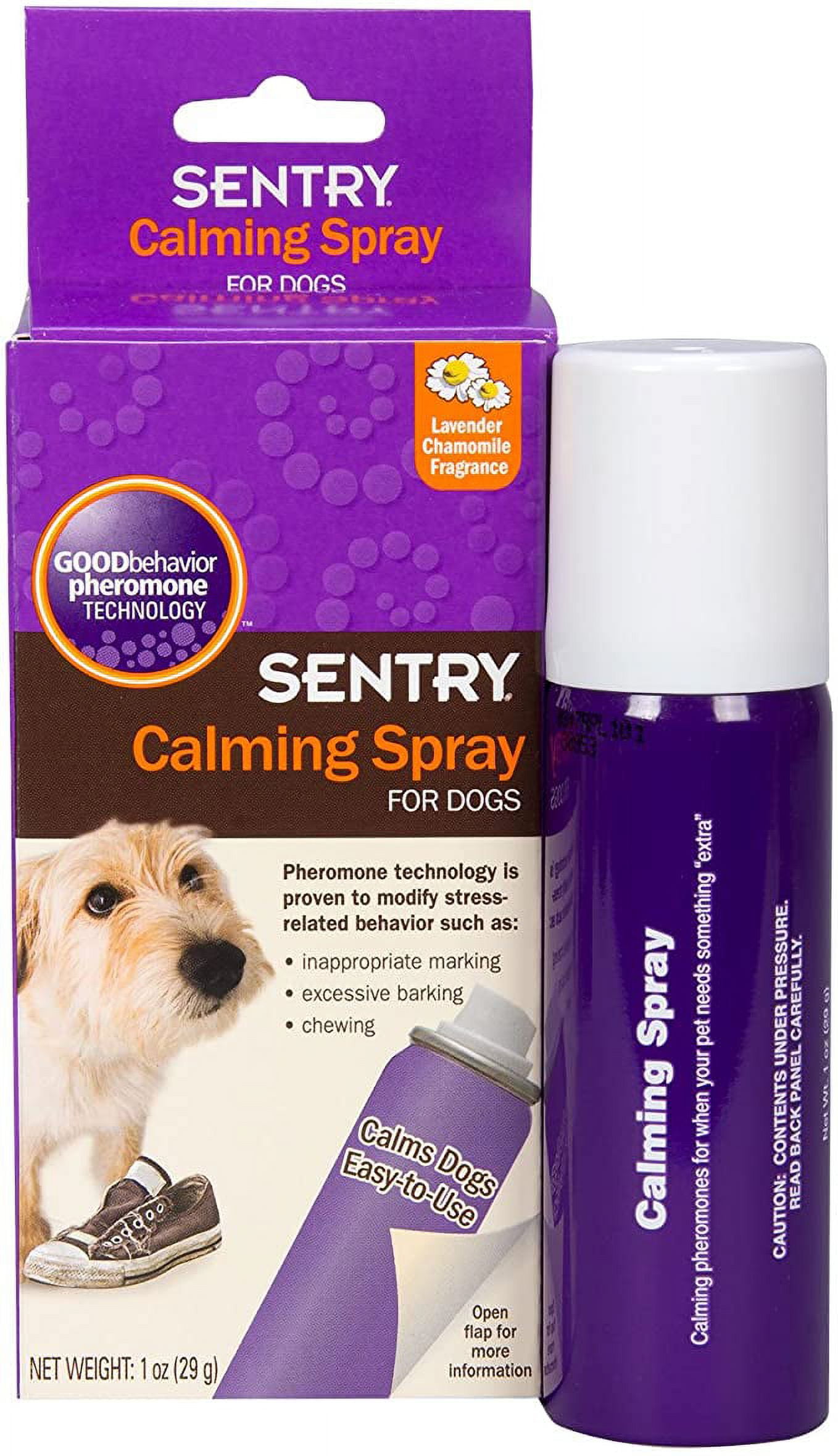 Sentry Calming Spray for Dogs, 1 oz, Helps Reduce Anxiety and Stress ...