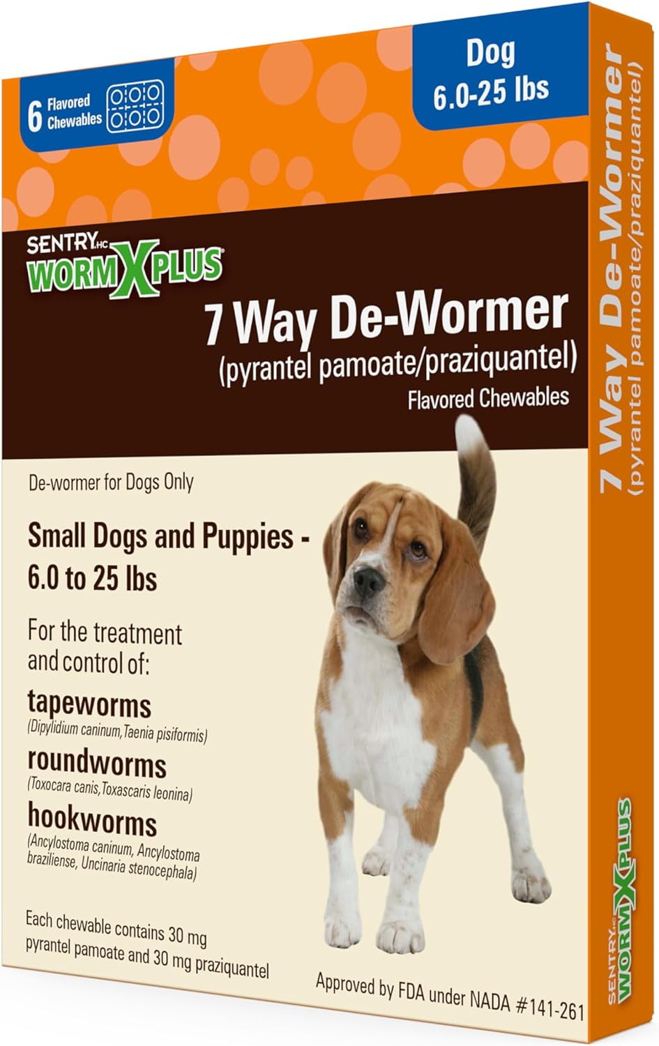 Sentry Care HC Worm X Plus 7 Way De-Wormer for Puppies & Small Dogs ...