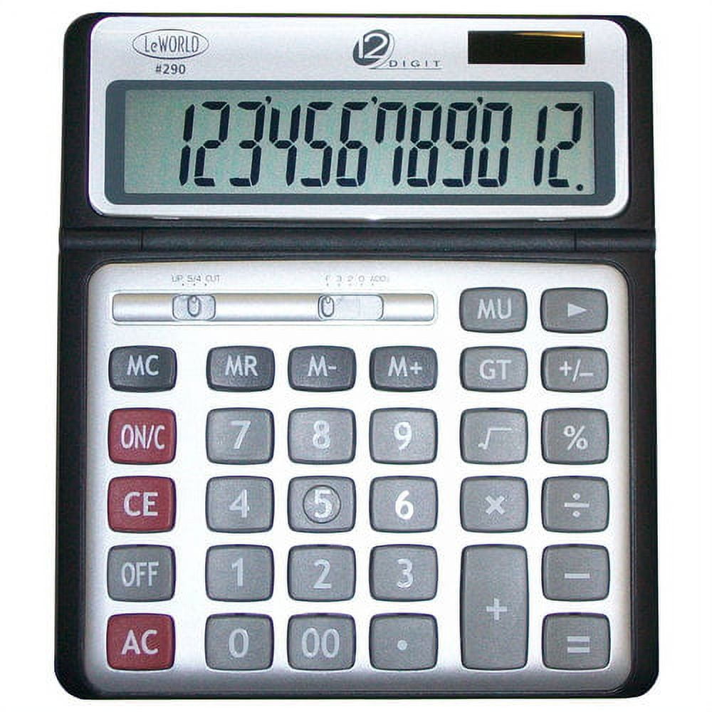 Sentry Jumbo Display Dual Power Desktop Calculator, Black - Walmart.com