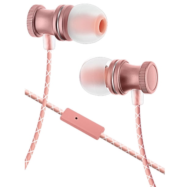 Sentry Metal Stereo Earbuds with Mic Rose Gold - Walmart Business Supplies