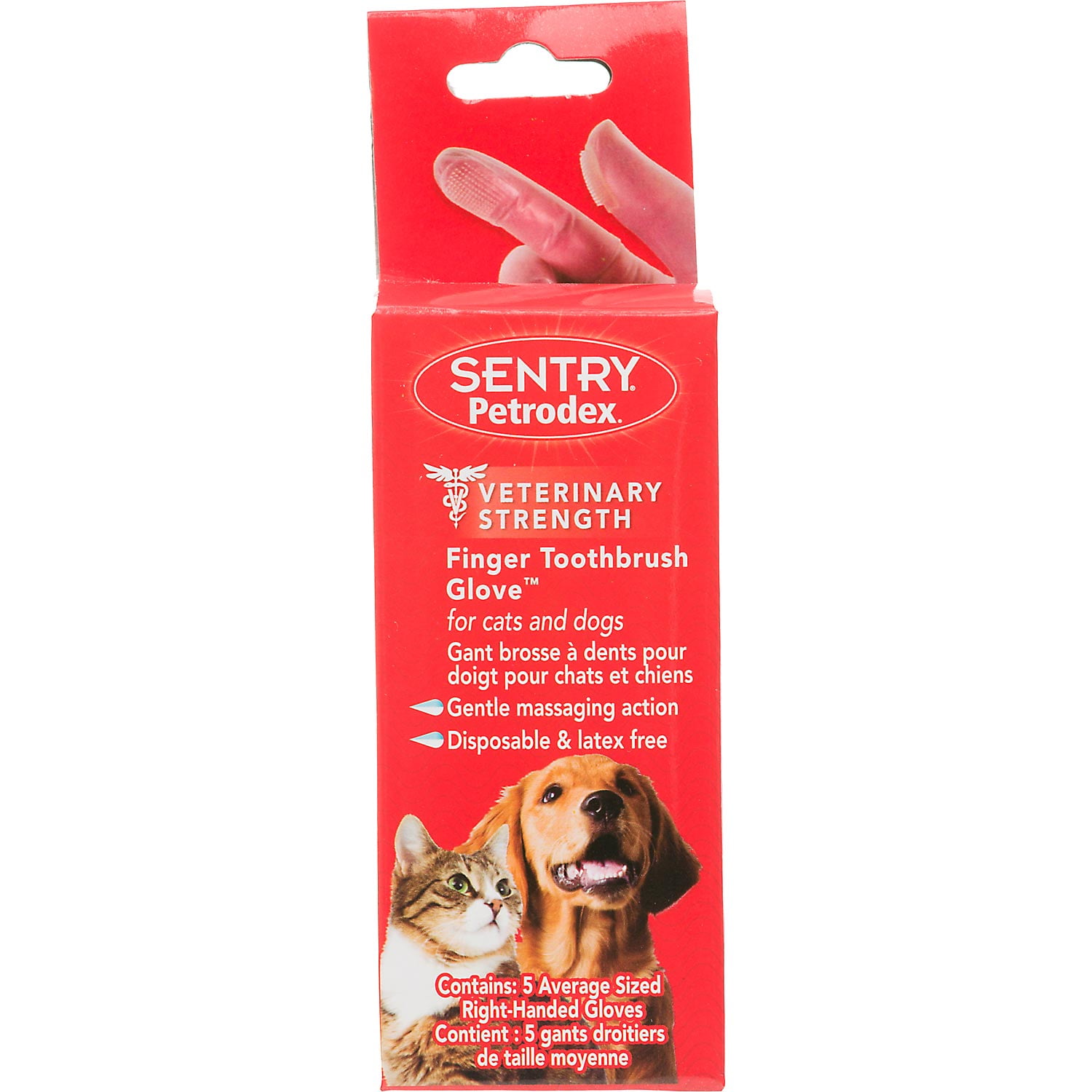 Sentry Petrodex Finger Toothbrush Glove for Cats & Dogs - 5 count ...